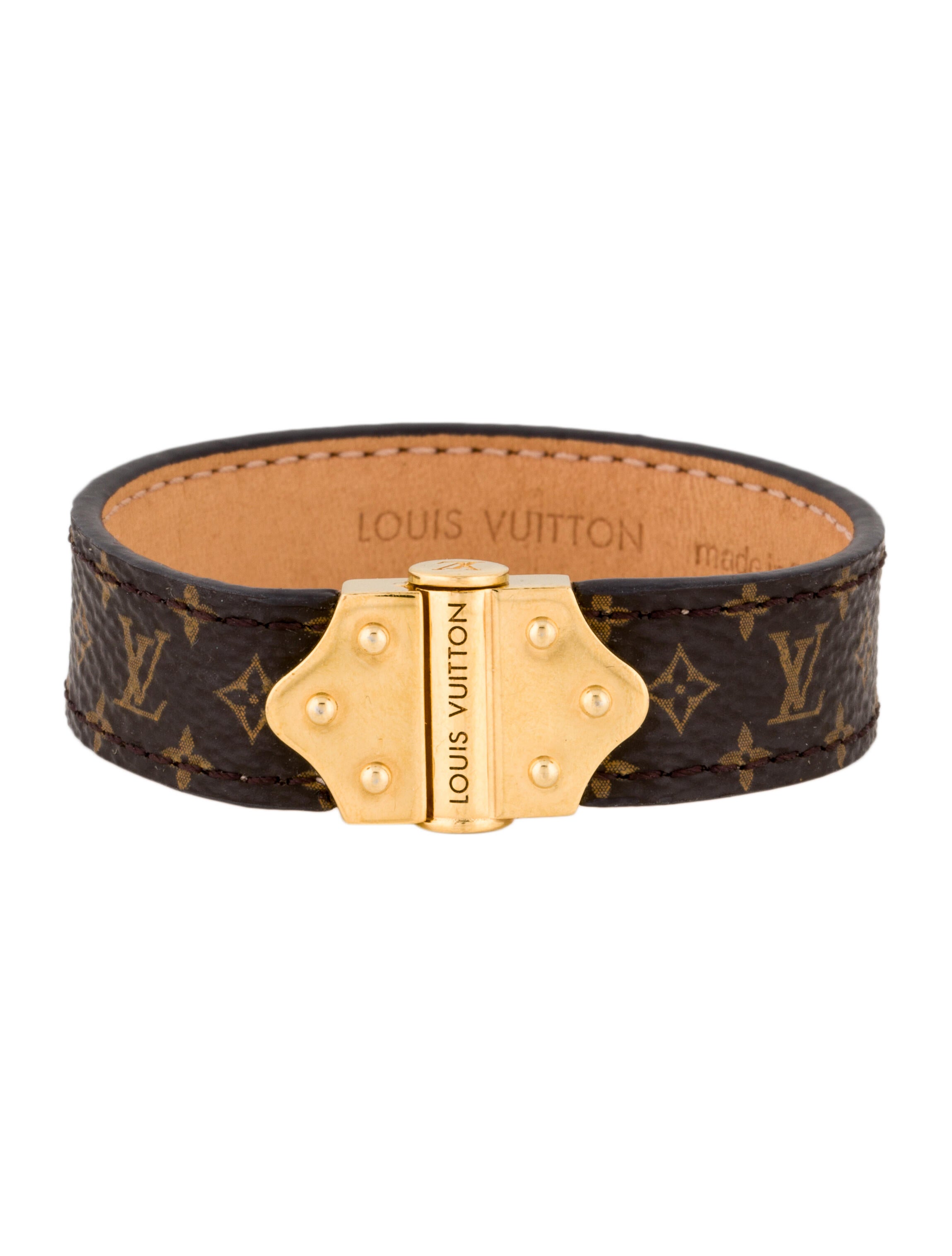 Louis Vuitton Nano Monogram Bracelet - Gold-Plated Wrap, Bracelets ...