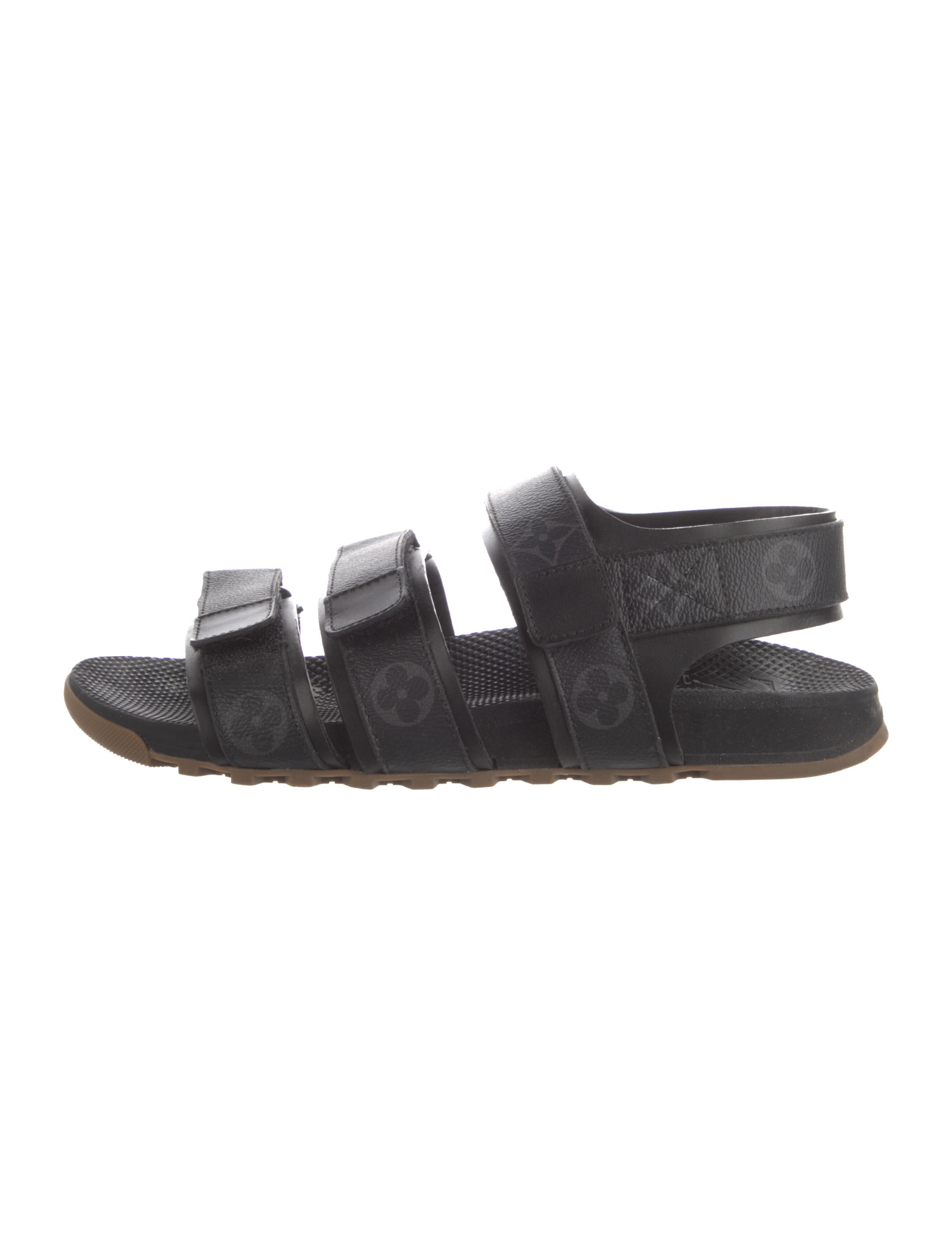 Louis Vuitton LV Monogram Sandals - Black Sandals, Shoes - LOU655658 ...