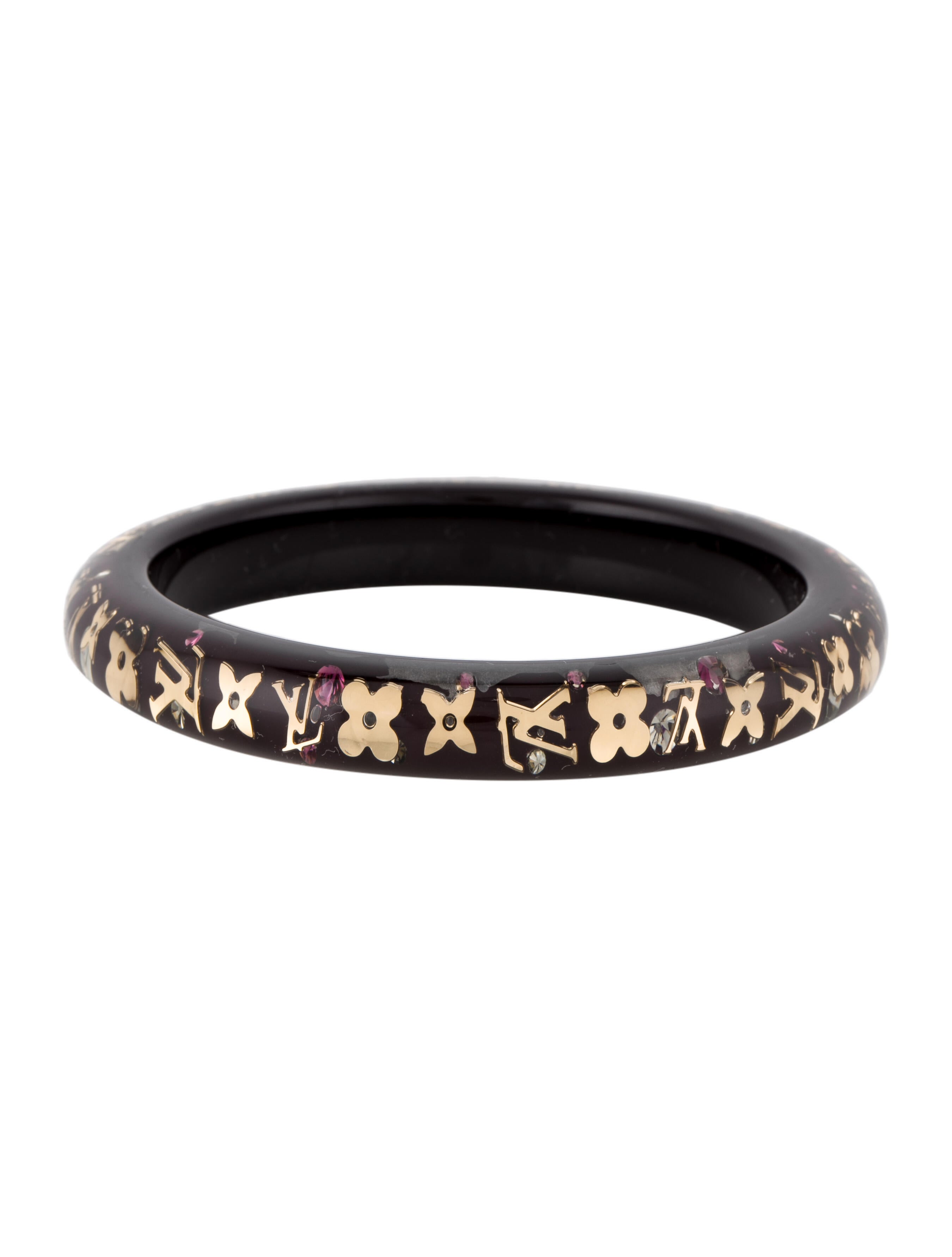 Louis Vuitton Monogram Vernis Wish Bracelet - Silver-Tone Metal Bangle ...