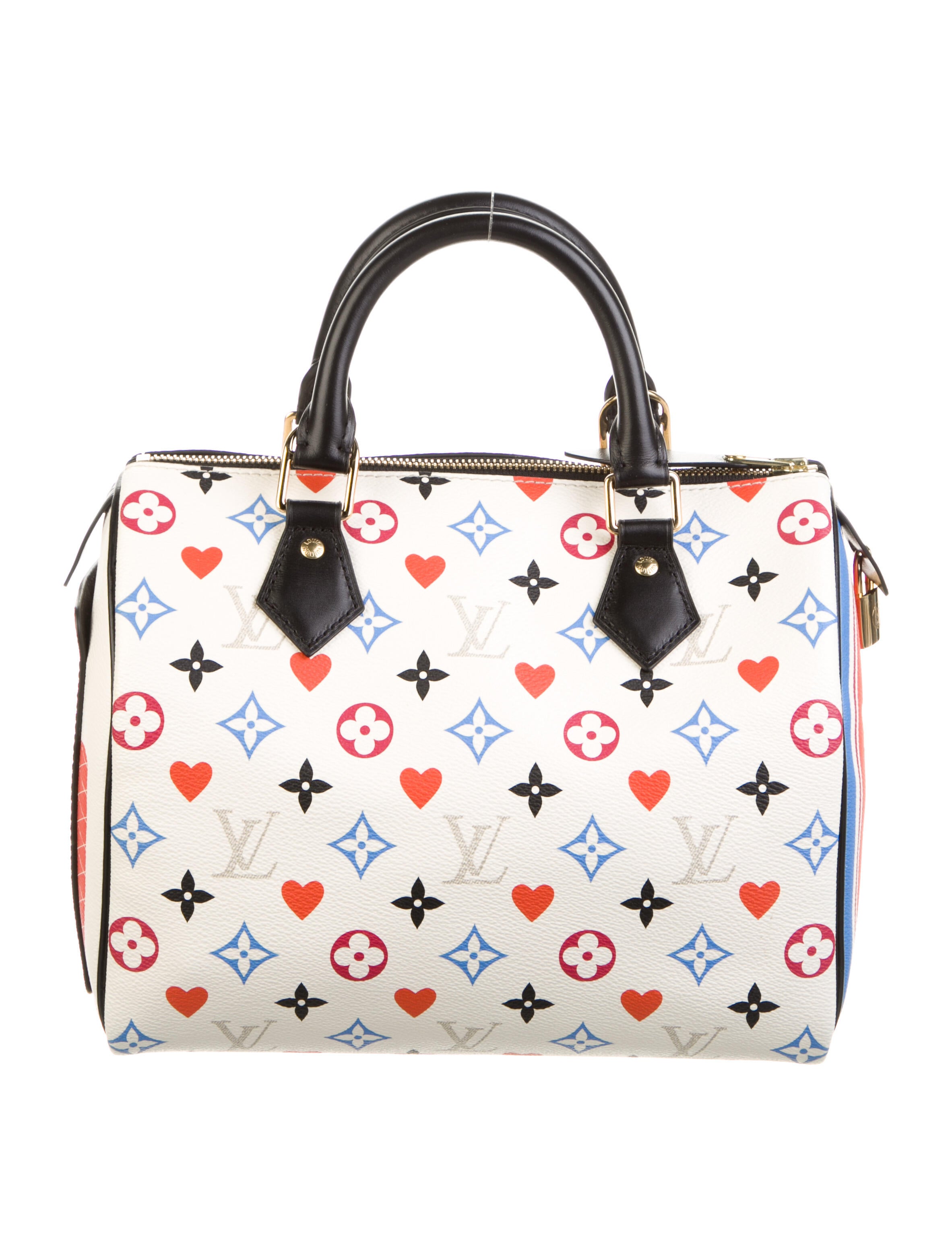 Louis Vuitton 2020 Monogram Game On Speedy 25 - White Handle Bags ...