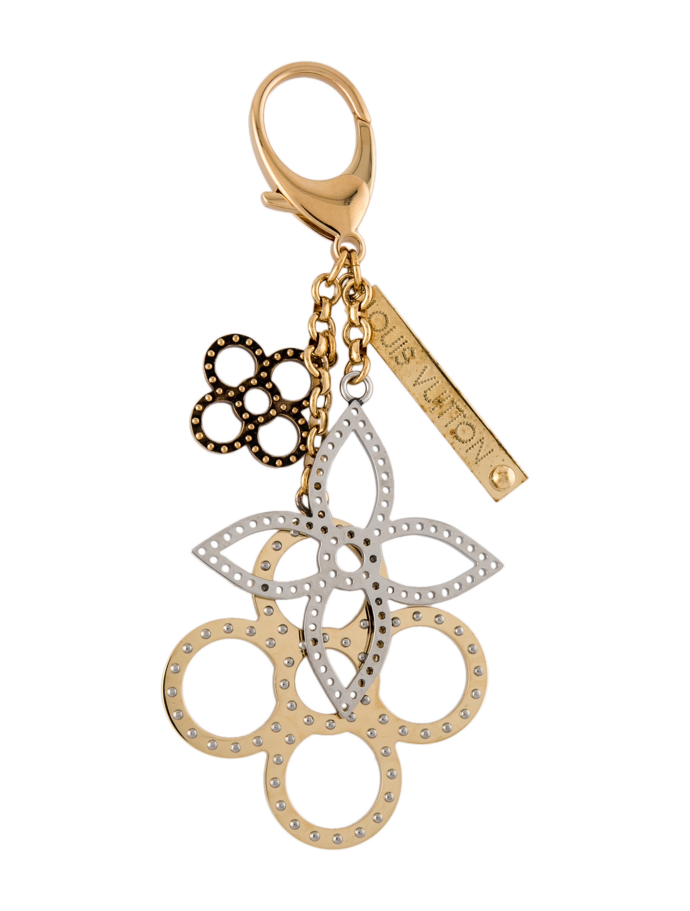 Louis Vuitton Monogram Tortoise Shell Keychain - Gold Keychains ...