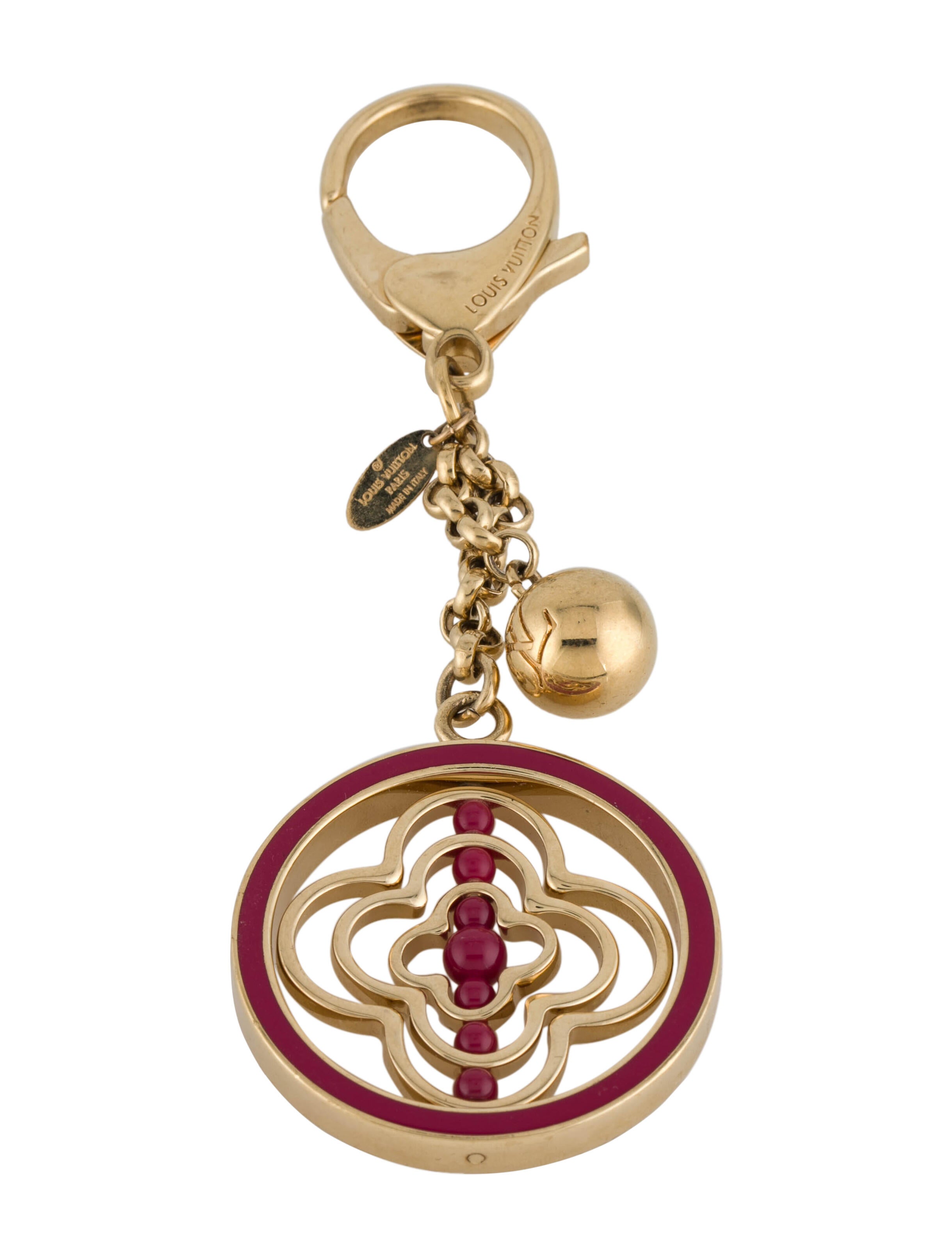 Louis Vuitton Monogram Tortoise Shell Keychain - Gold Keychains ...