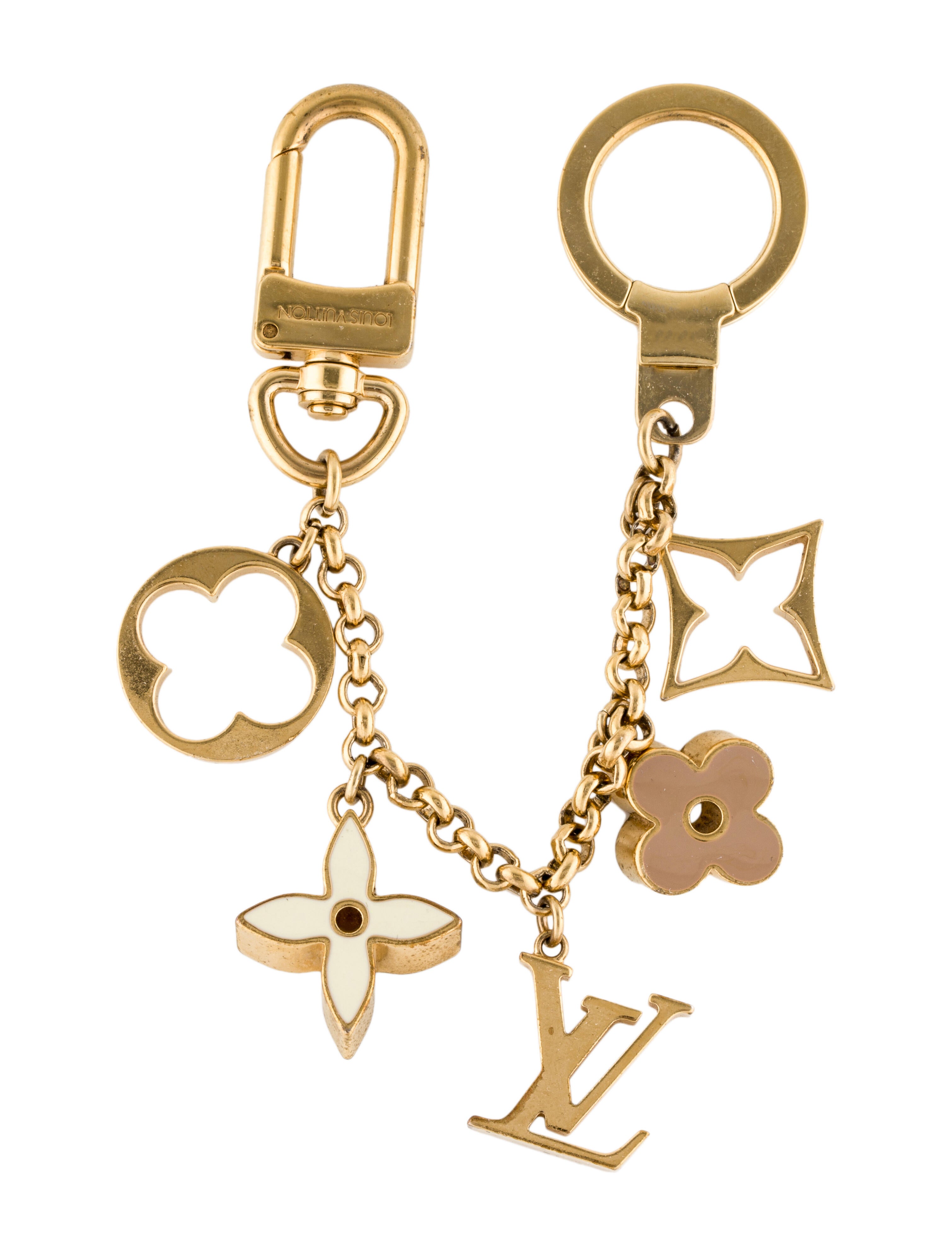 Louis Vuitton Monogram Tortoise Shell Keychain - Gold Keychains ...