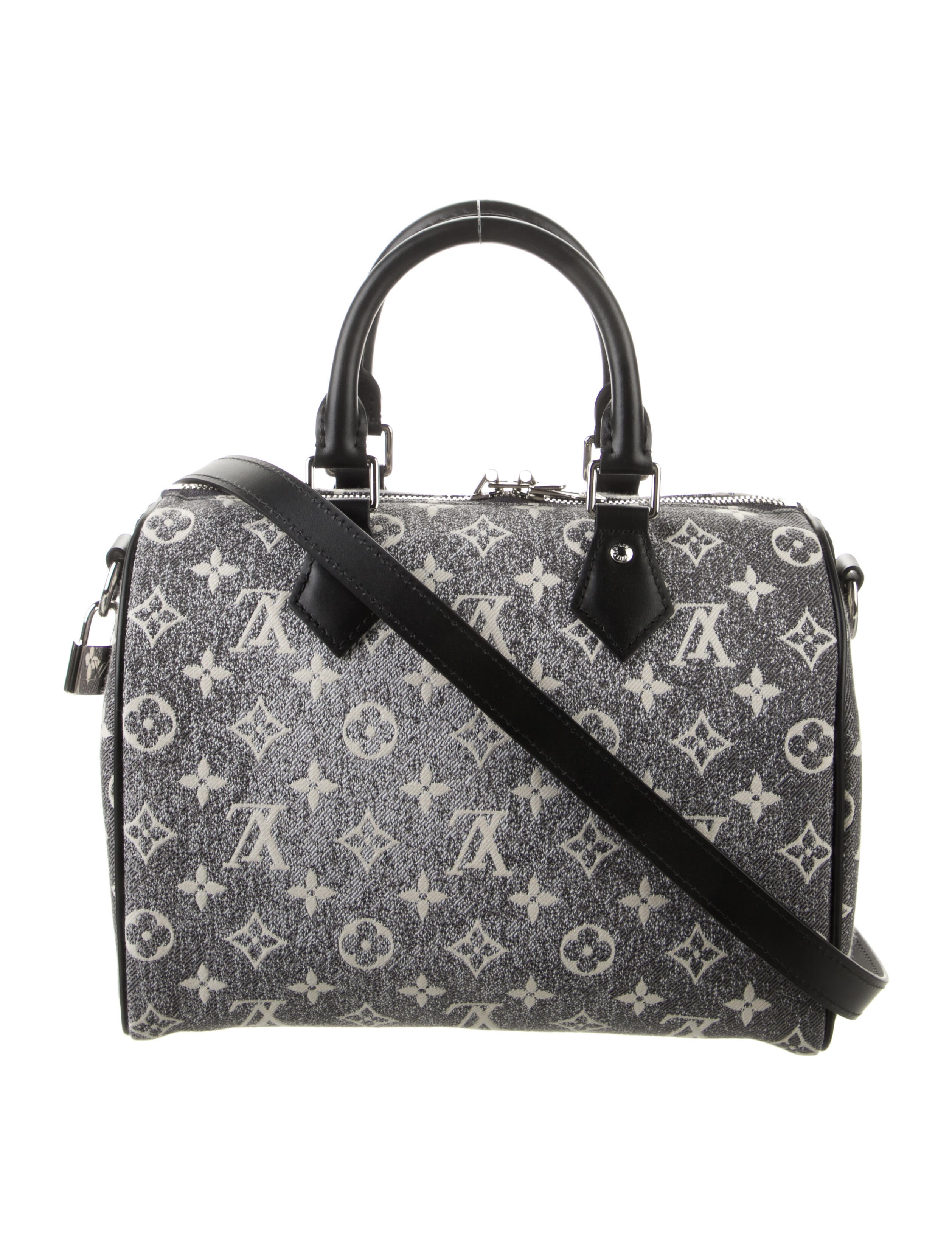Louis Vuitton 2023 Monogram Denim Speedy Bandouliere 25 - Grey Handle ...