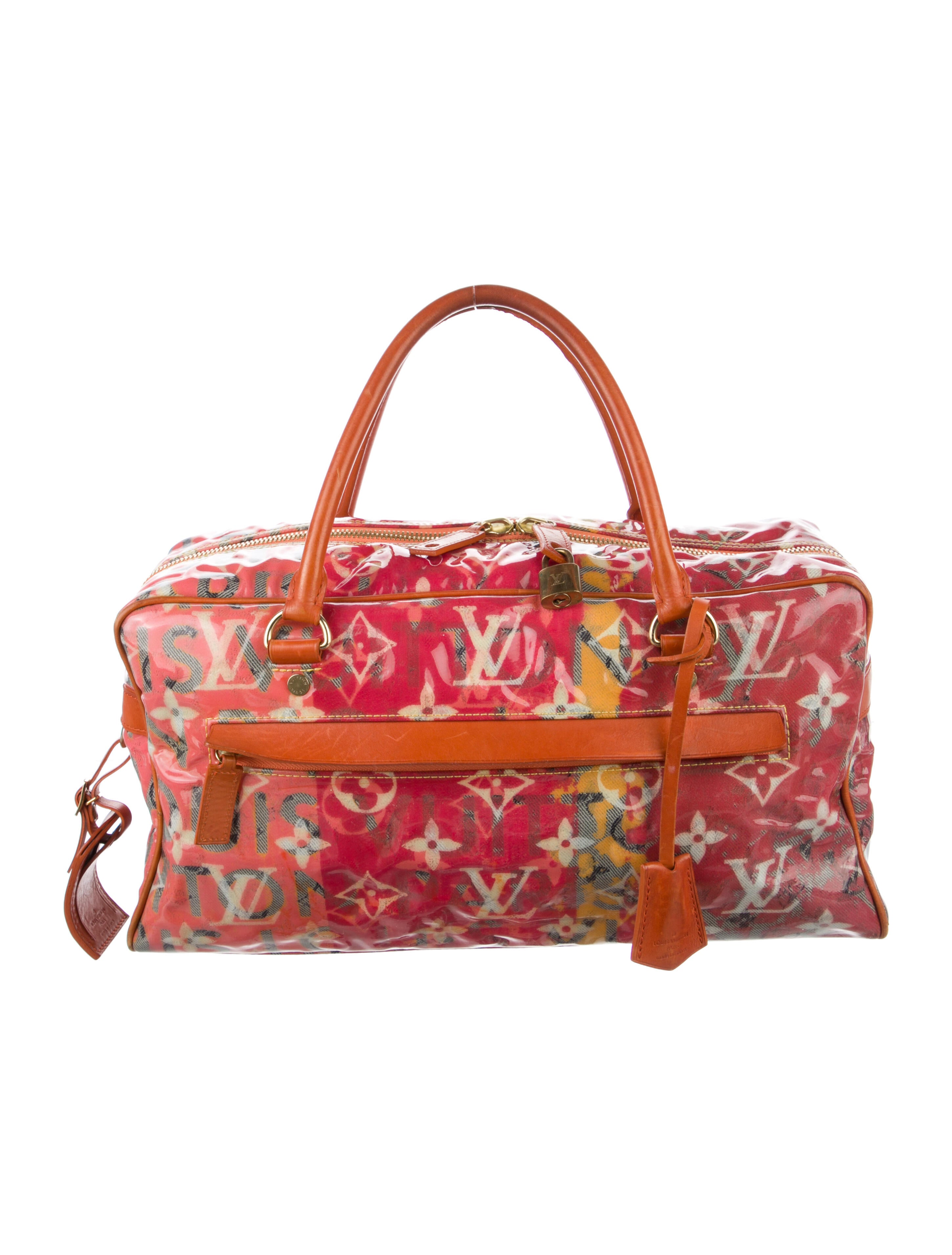 Louis Vuitton x Richard Prince Monogram Pulp Weekender PM - Orange ...