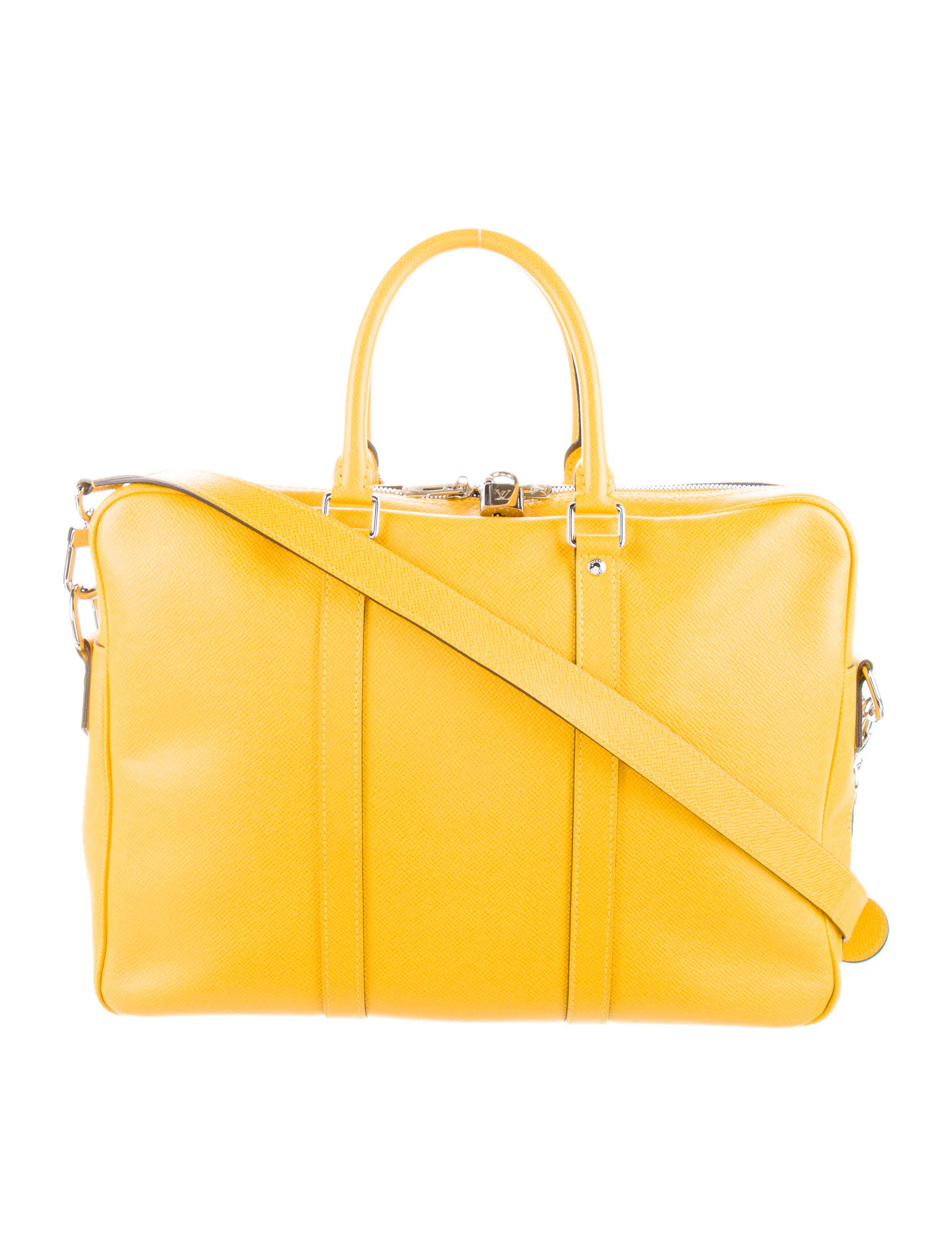 Louis Vuitton Taiga Porte Documents Voyage PM - Yellow Briefcases, Bags ...