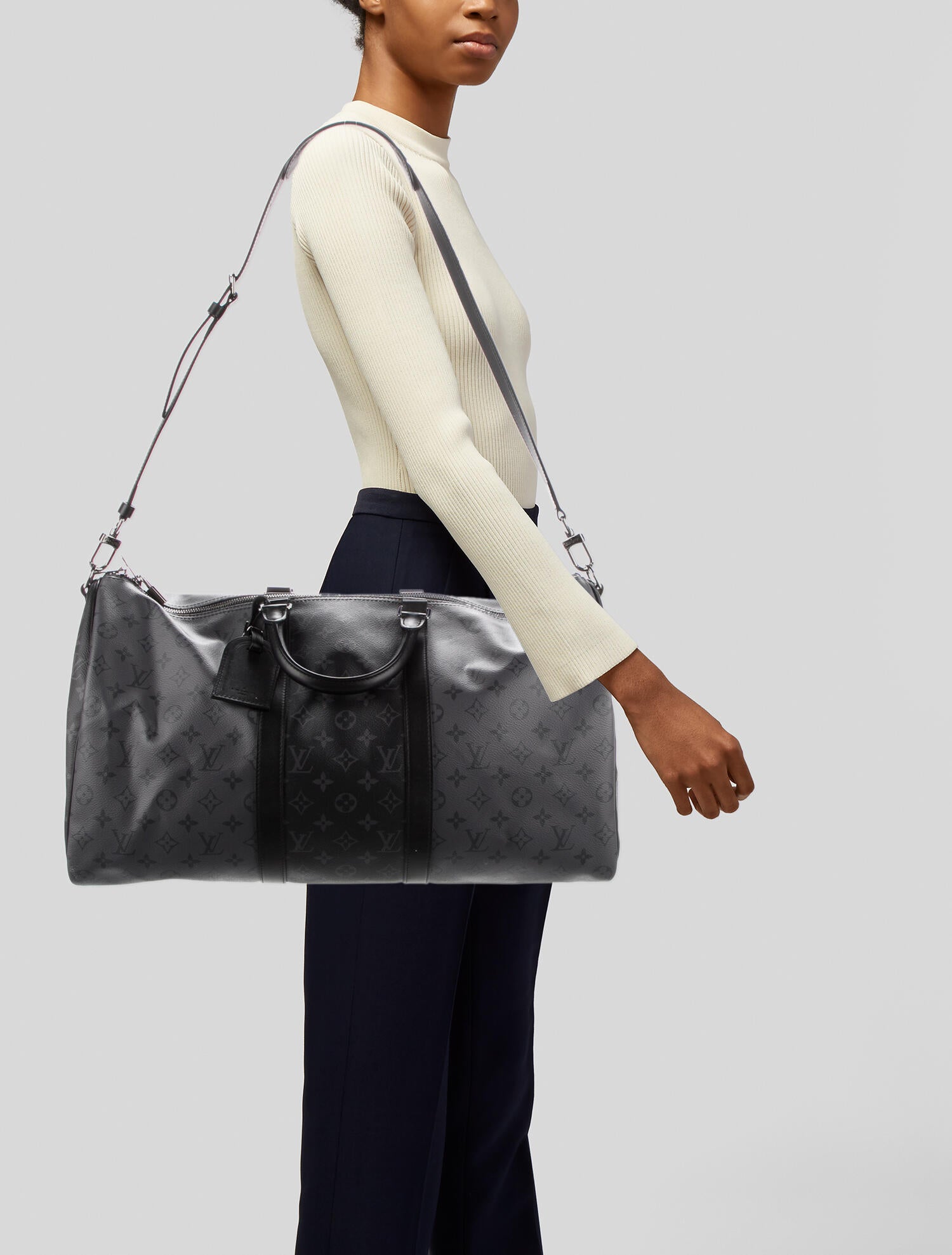 Louis Vuitton Monogram Eclipse Keepall Bandoulière 50 - Weekenders ...