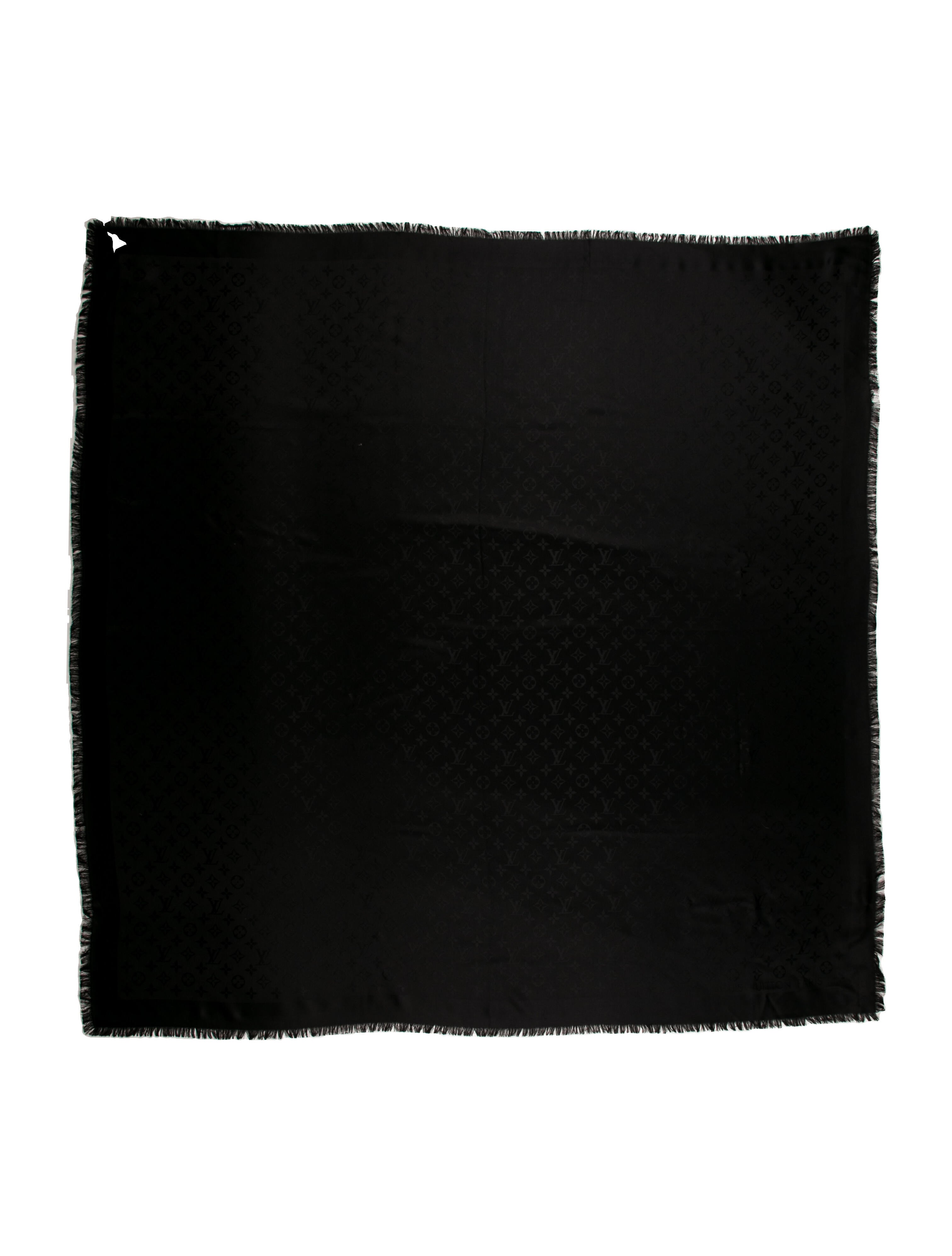 Louis Vuitton Silk Monogram Pattern Scarf Silk Scarf - Black Scarves and Shawls, Accessories ...