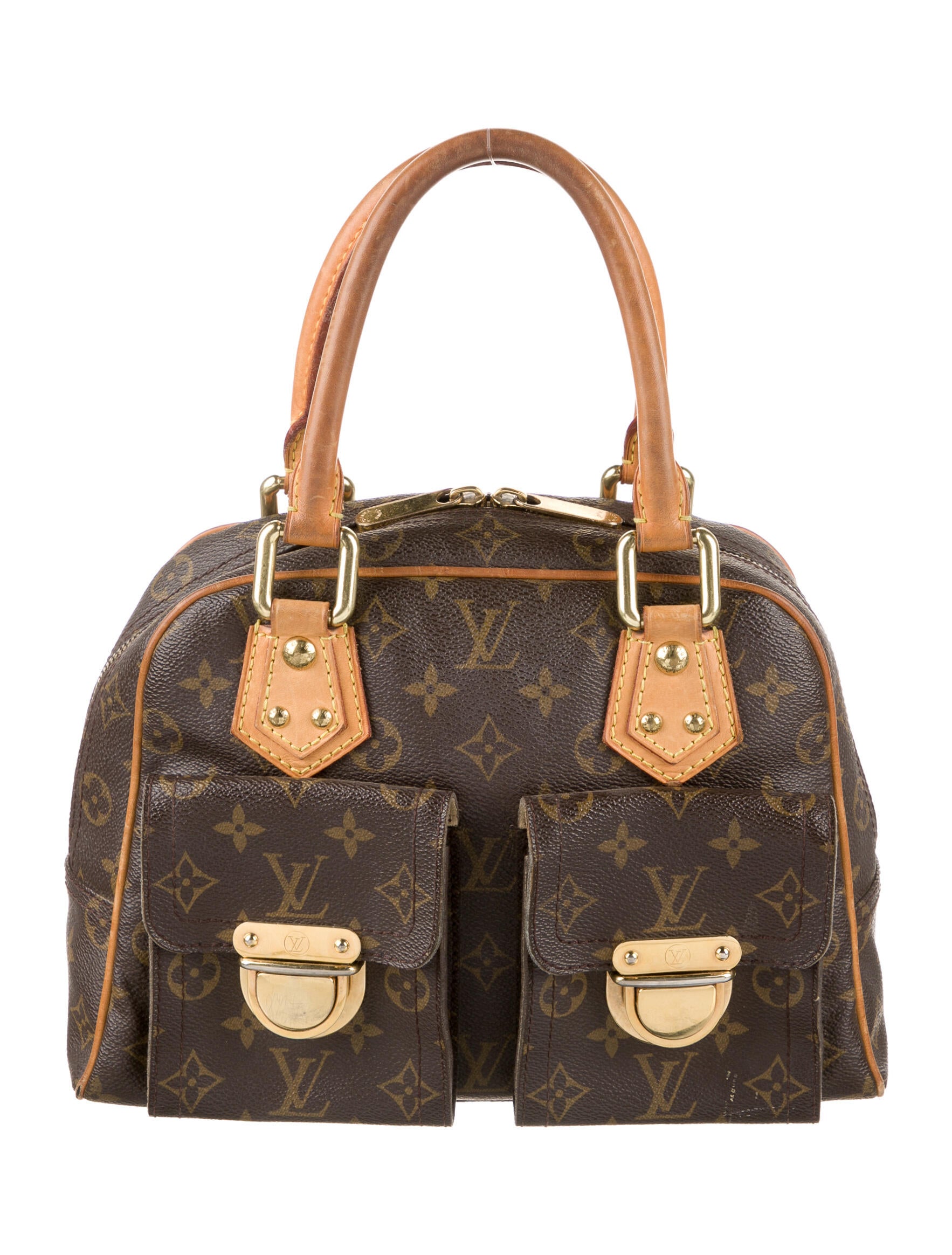 Louis Vuitton Monogram Manhattan PM - Brown Handle Bags, Handbags ...
