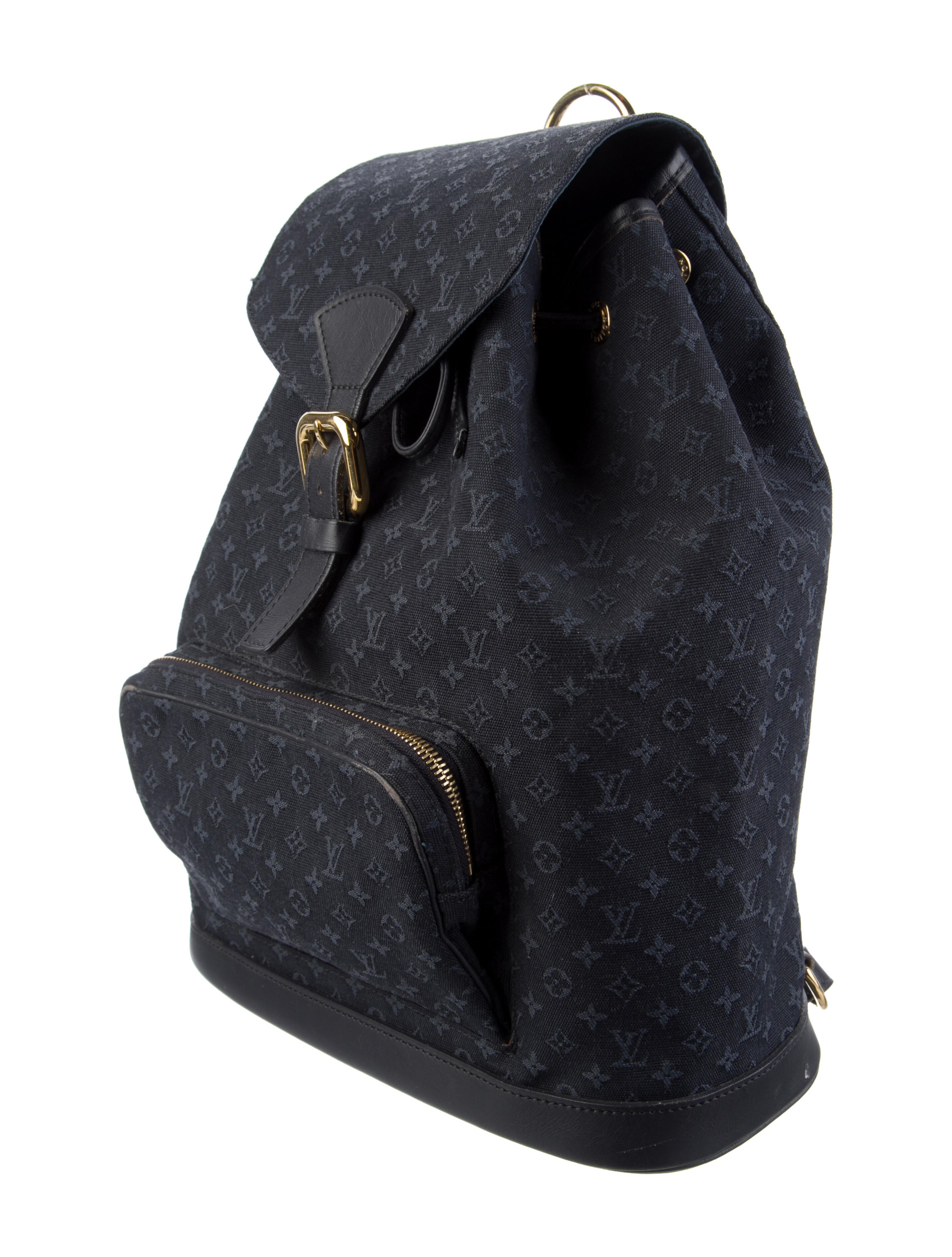 Louis Vuitton Mini Lin Montsouris Backpack - Blue Backpacks, Handbags ...