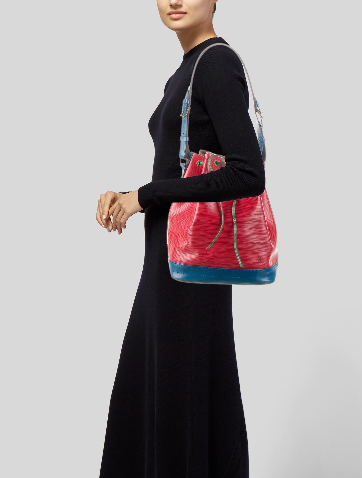 Louis Vuitton Tri Color Epi Leather Noe Bucket Bag GM - Red Bucket Bags ...