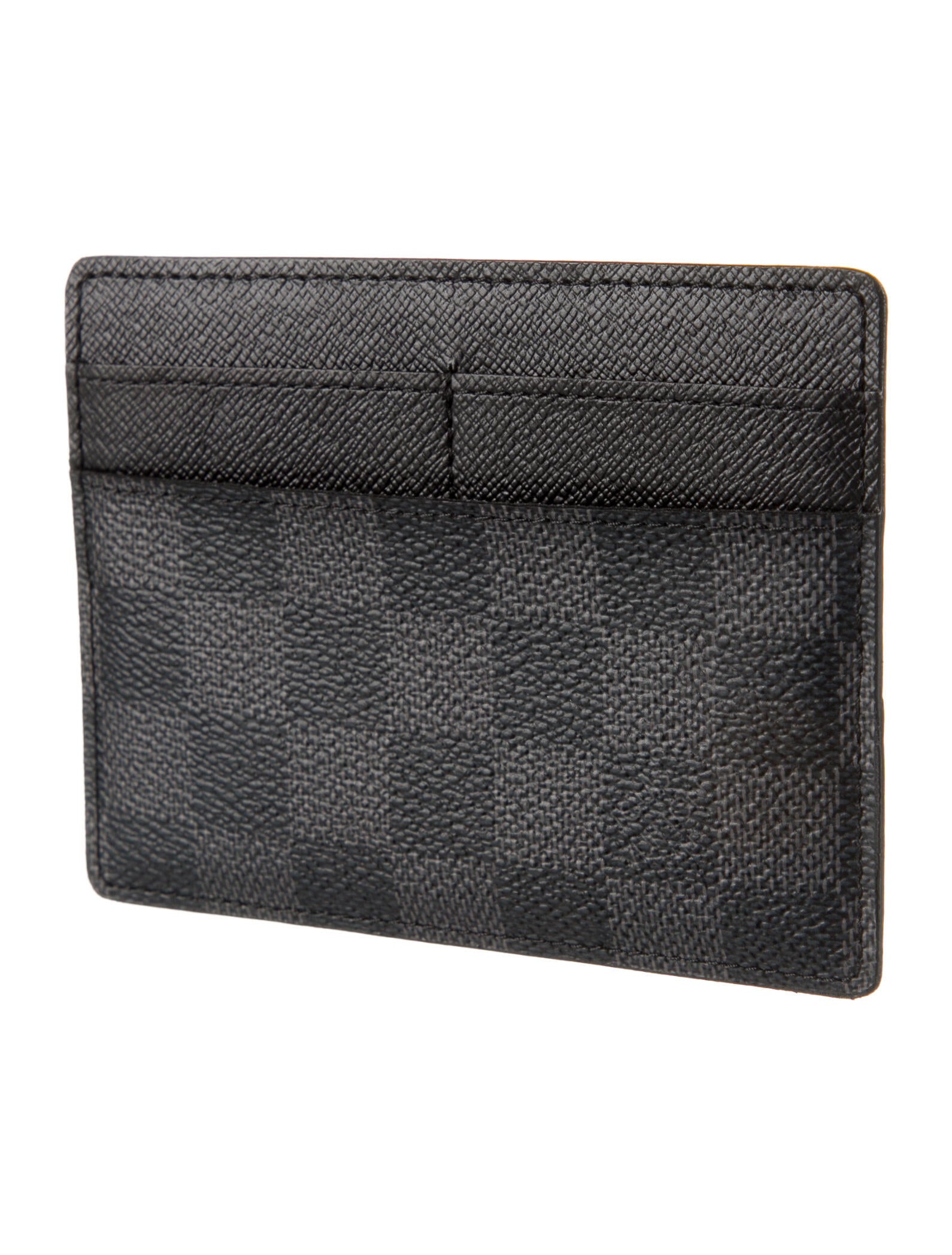 Louis Vuitton Damier Graphite Pattern Coated Canvas Card Case - Black ...