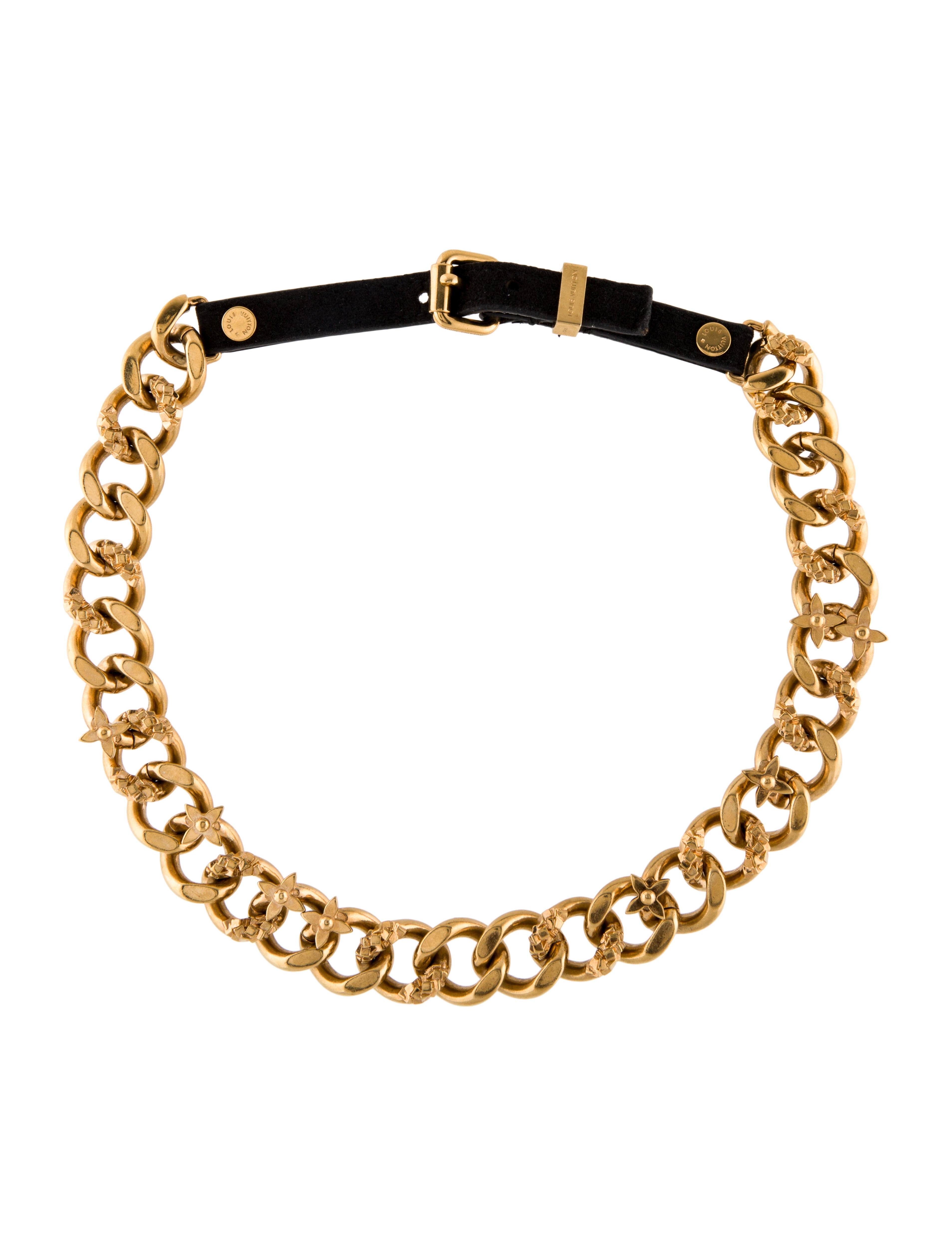 Louis Vuitton Monogram Chain Necklace - Brass Chain, Necklaces ...