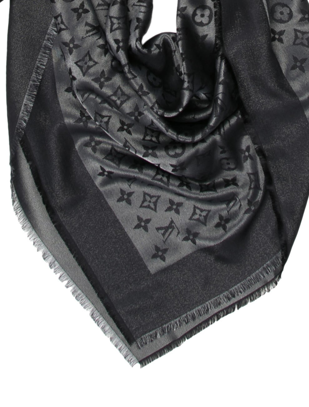 Louis Vuitton Monogram Shine Shawl - Black Scarves and Shawls ...
