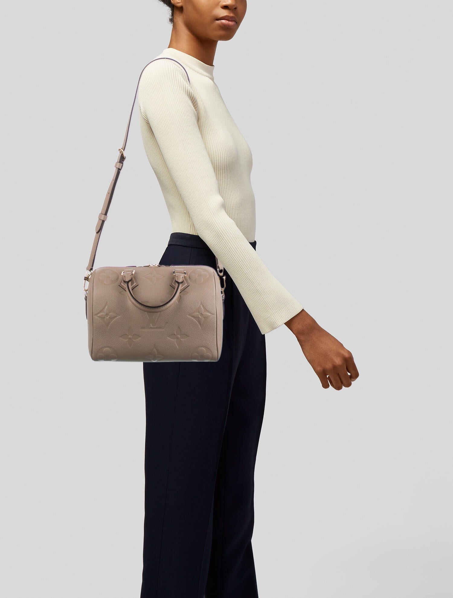 Louis Vuitton Empreinte Giant Speedy Bandoulière 25 - Neutrals Handle ...