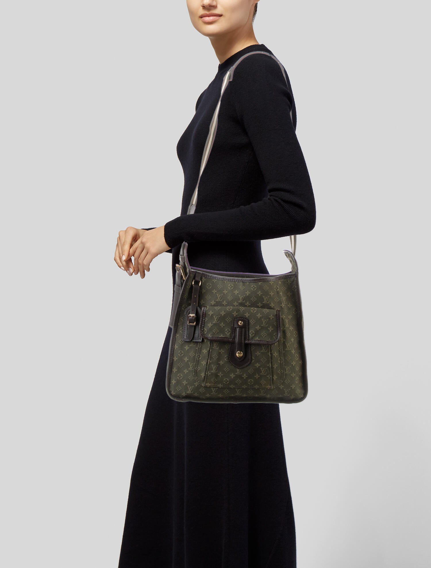 Louis Vuitton Vintage Monogram Mini Lin Besace Mary Kate - Green ...