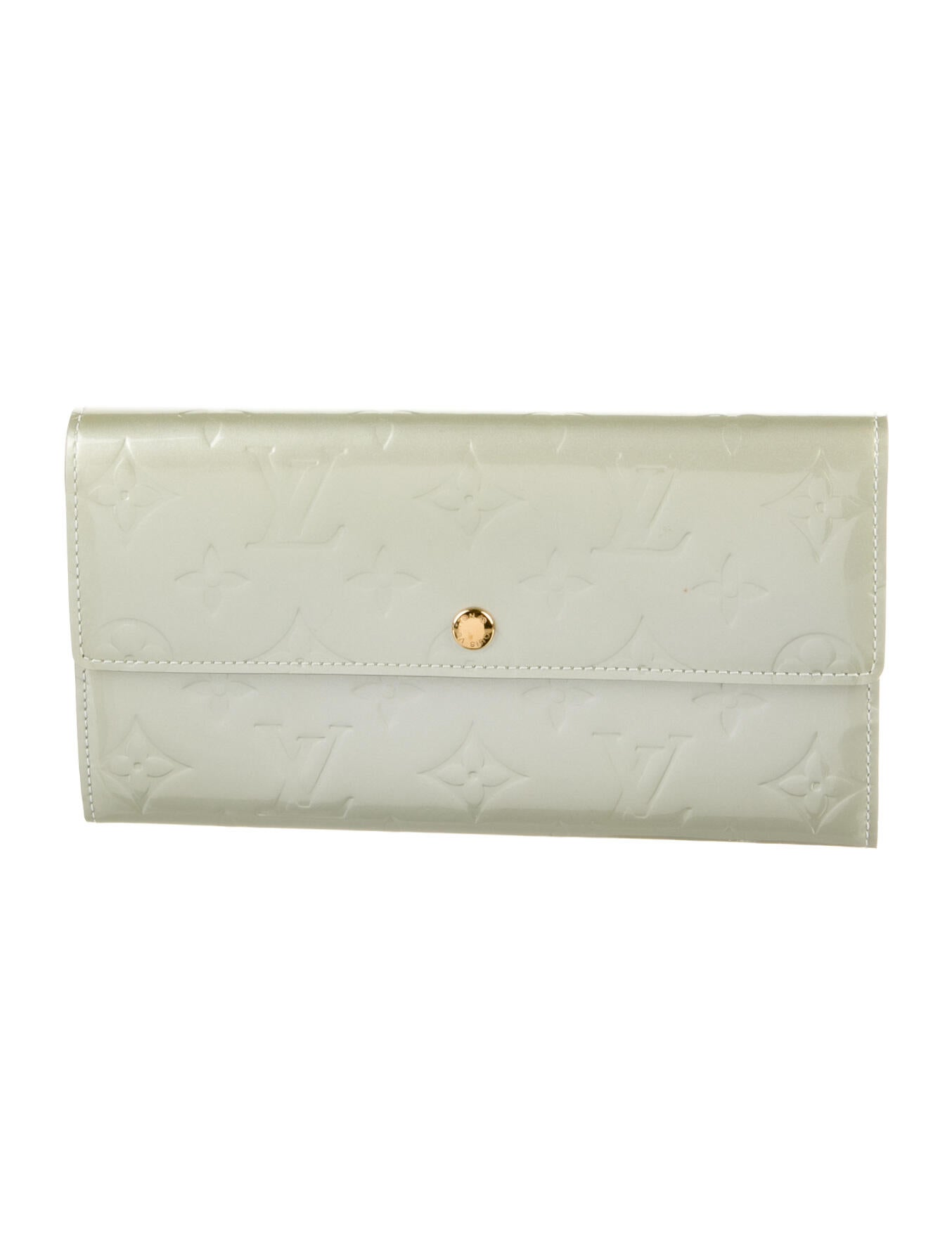 Louis Vuitton Patent Leather Continental Wallet - Green Wallets ...