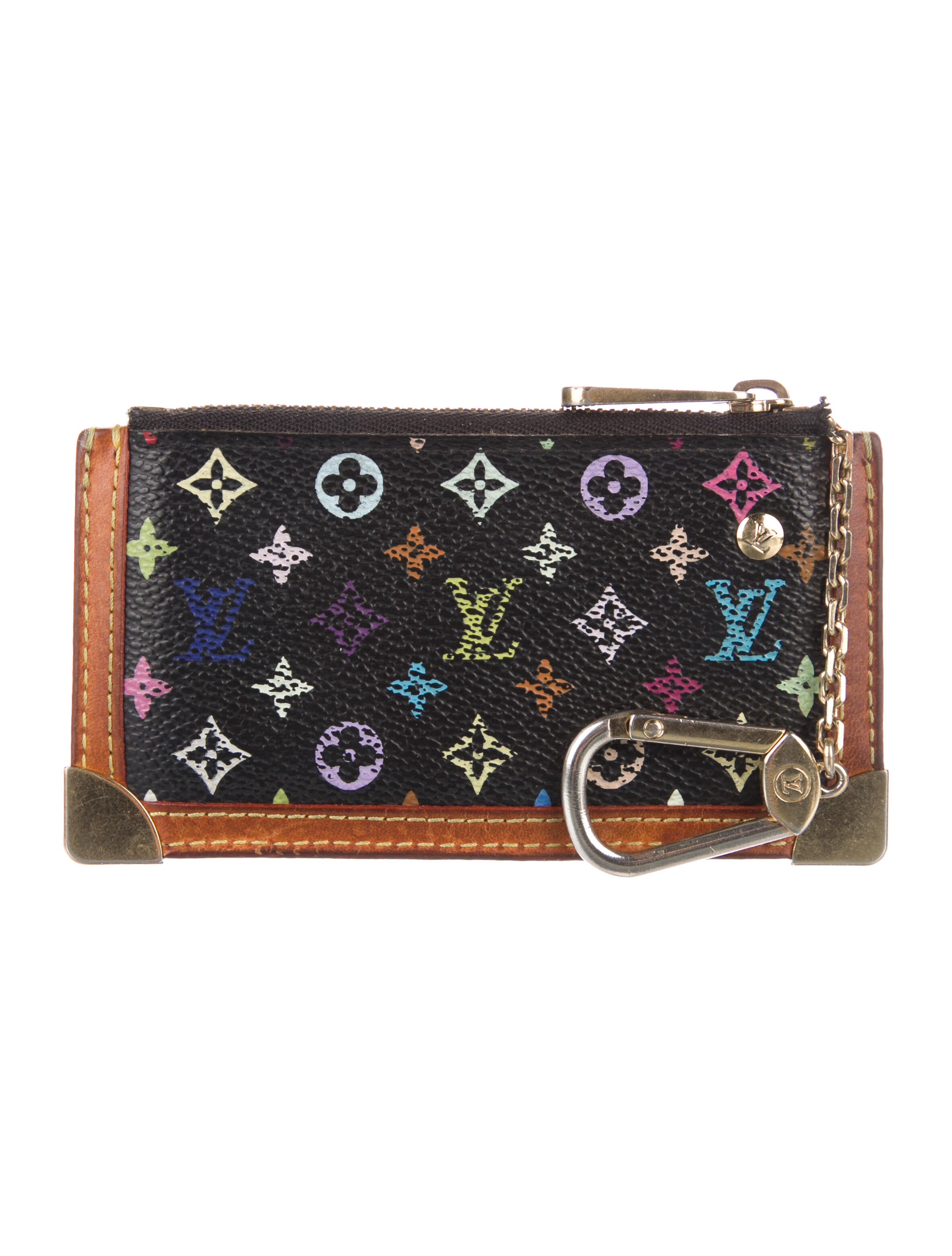 Louis Vuitton Vintage Coated Canvas Key Holder - Black Wallets ...