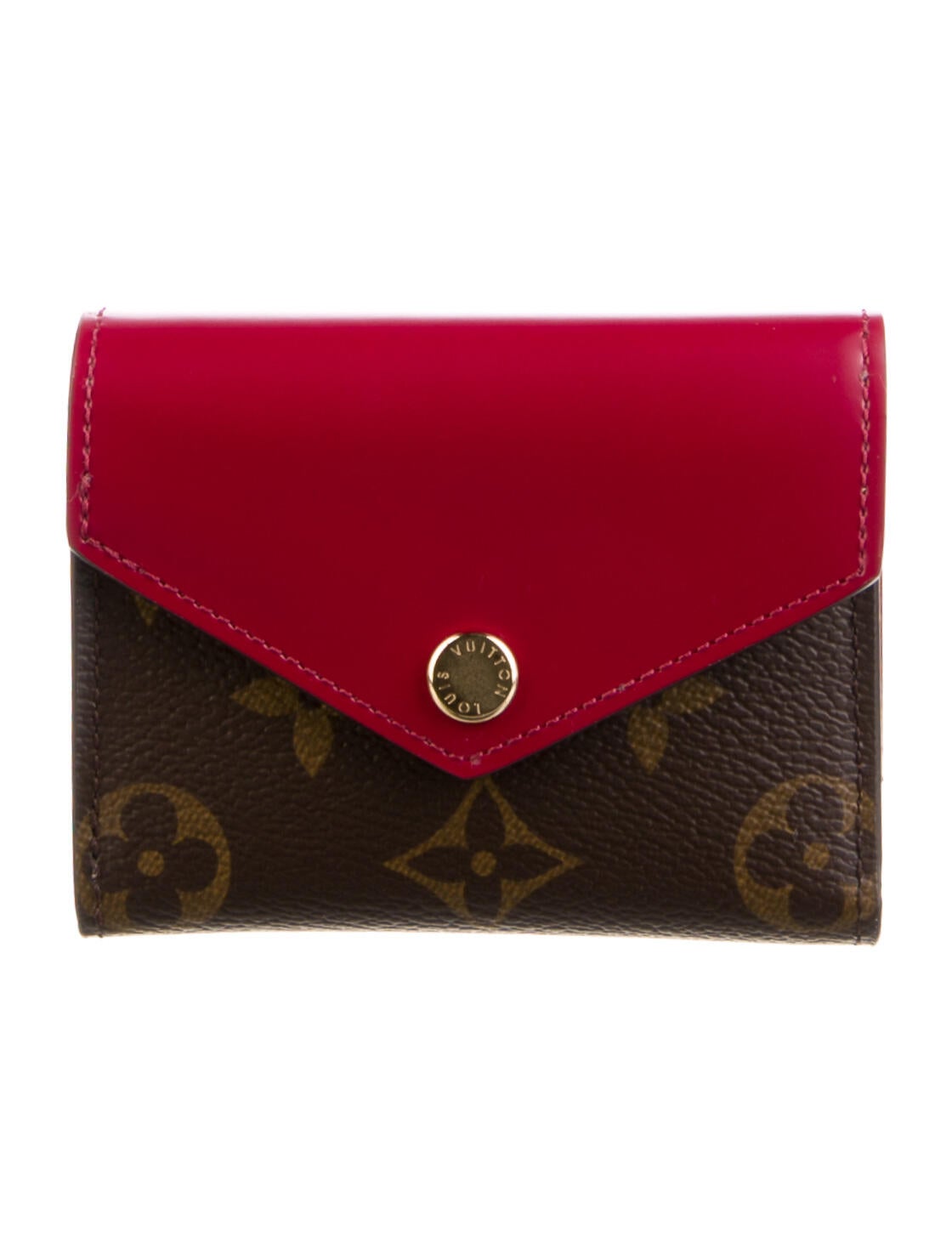 Louis Vuitton Monogram Pattern Coated Canvas Zoé Wallet - Burgundy ...