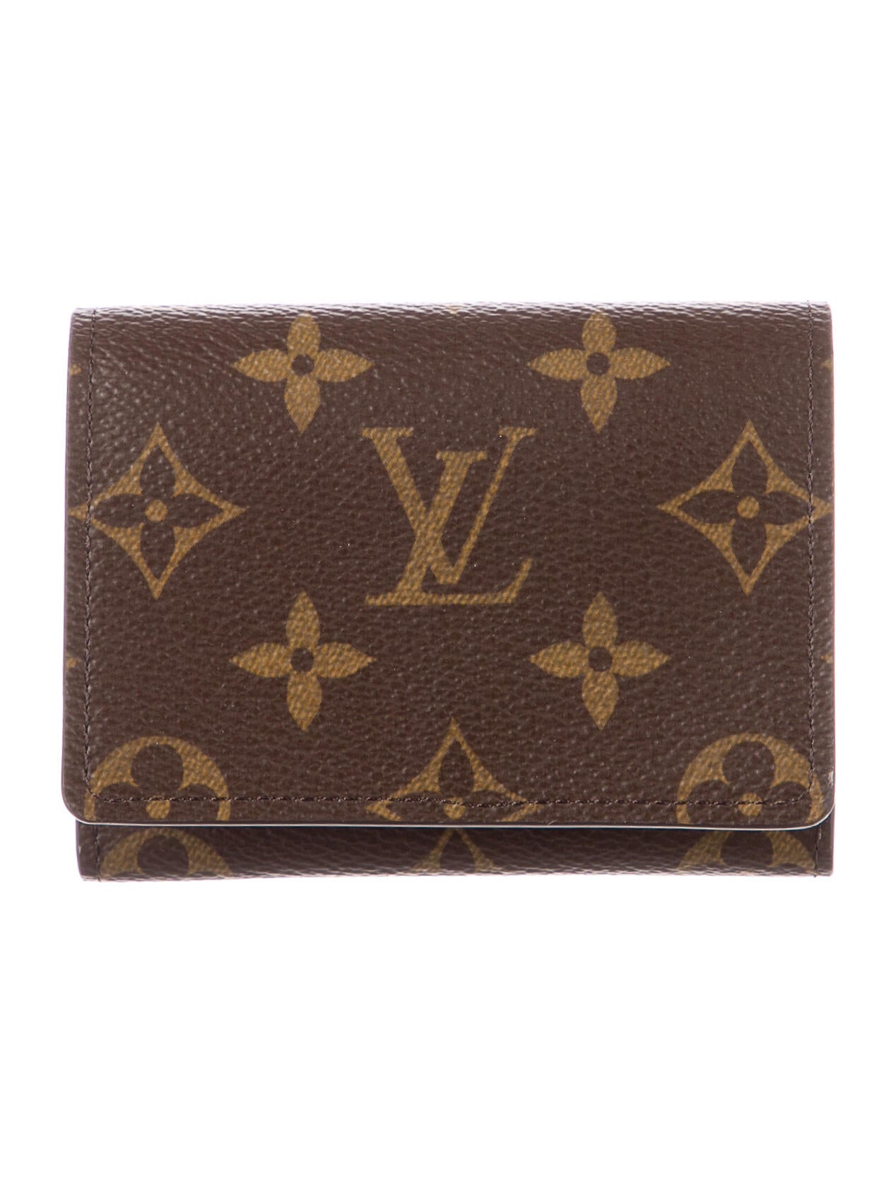 Louis Vuitton LV Monogram Coated Canvas Card Case - Brown Wallets ...