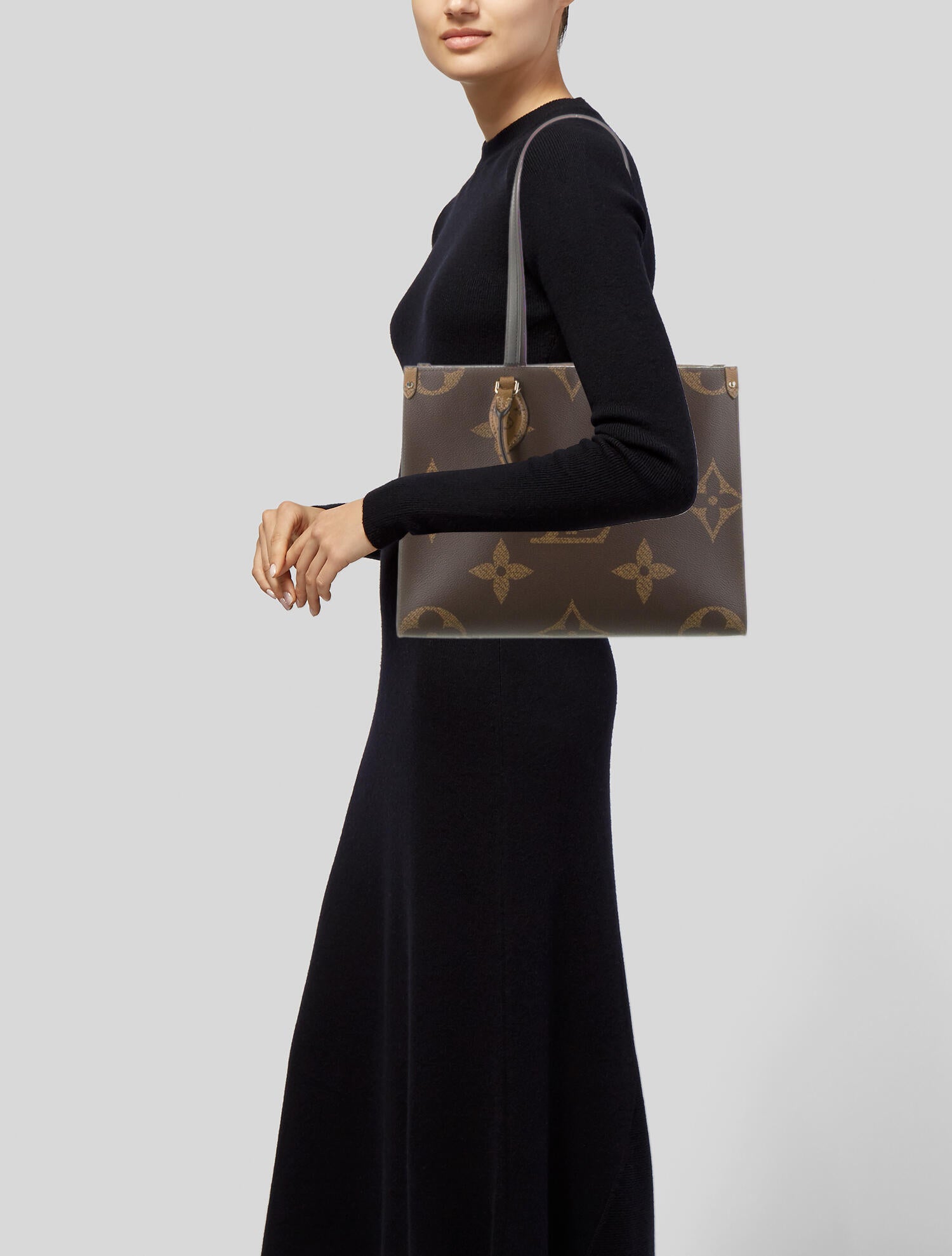 Louis Vuitton Giant Monogram Reverse On the Go MM Tote - Brown Totes ...