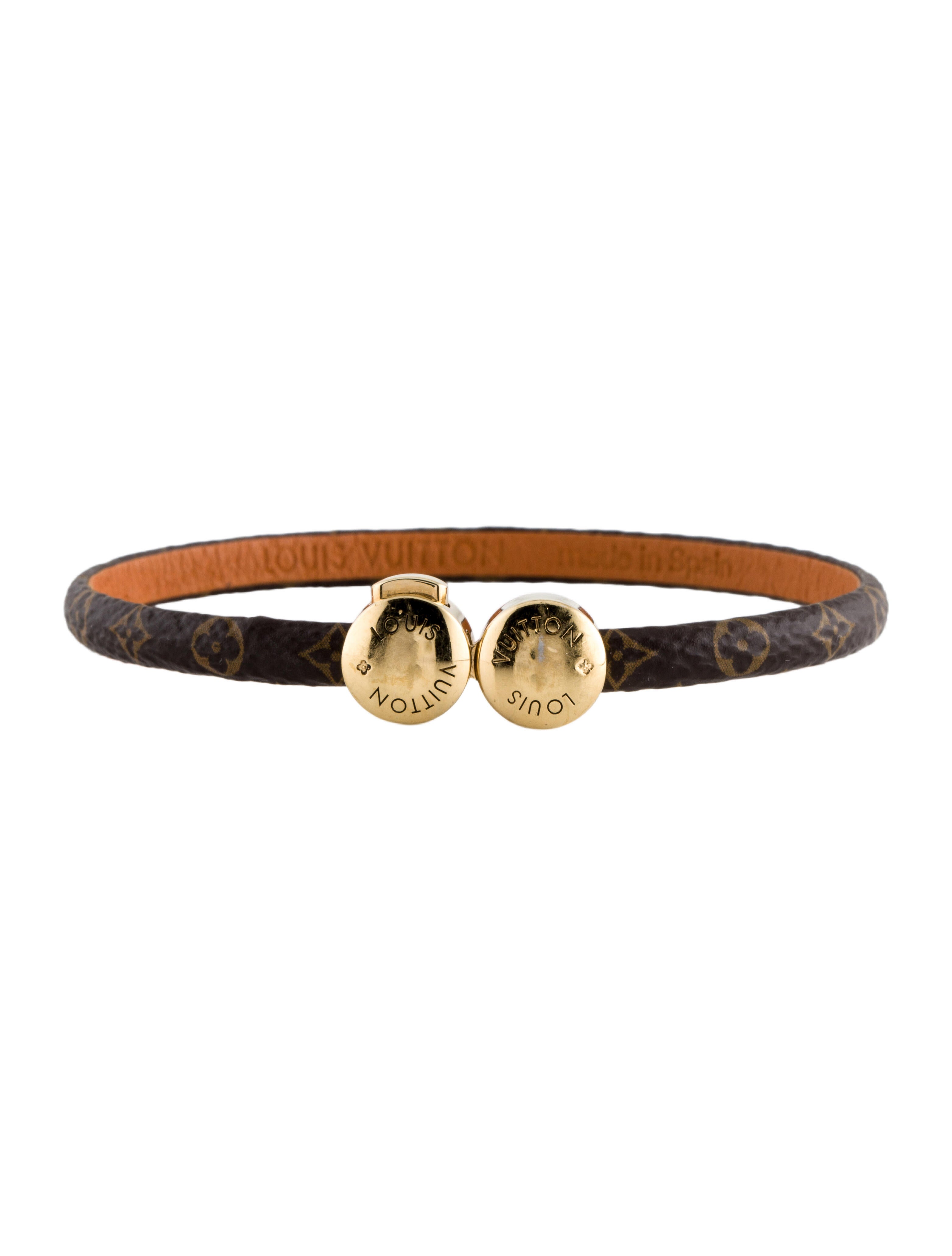 Louis Vuitton Historic Mini Monogram Bracelet - Brass Bangle, Bracelets ...