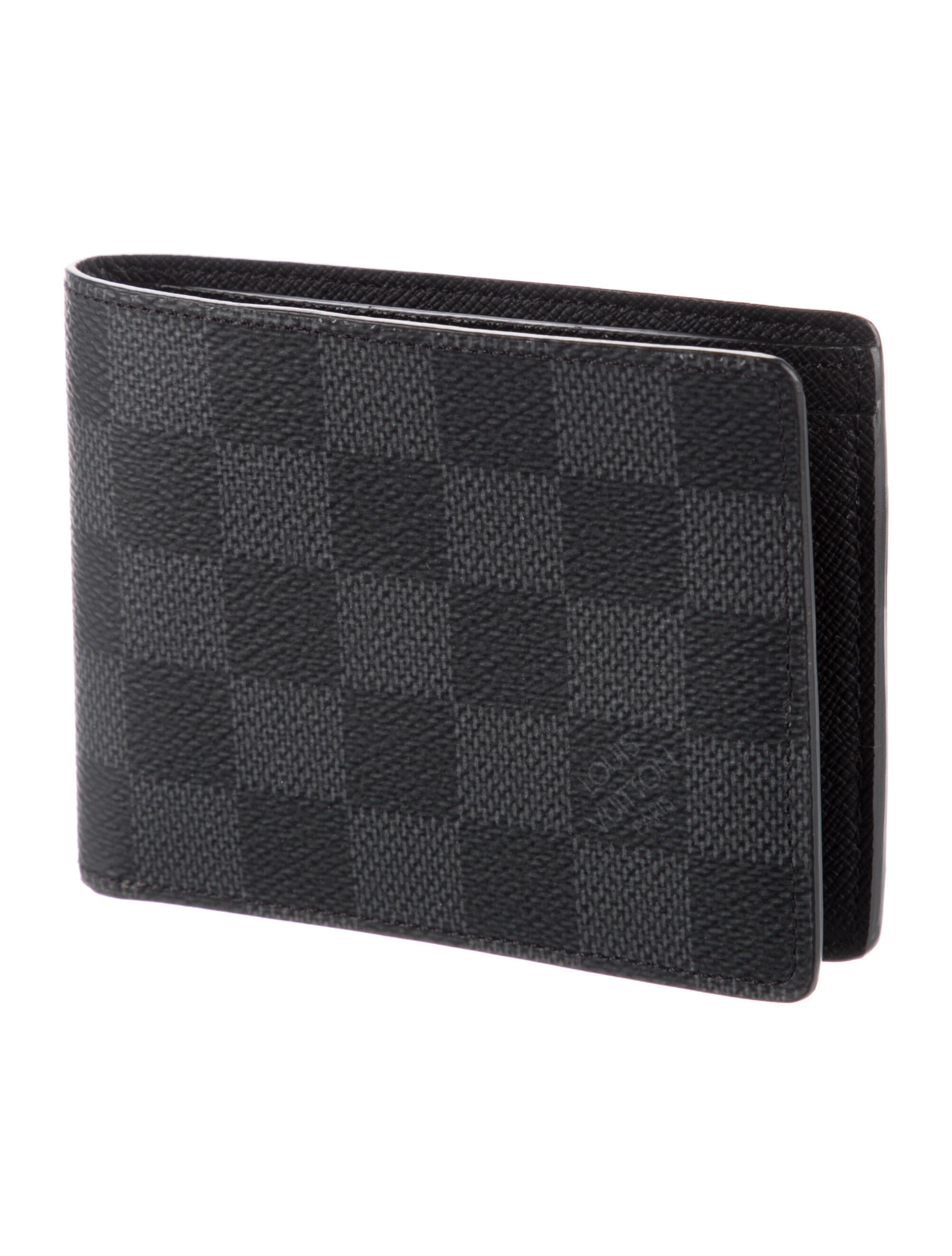 Louis Vuitton 2019 Damier Graphite Pattern Bifold Wallet - Black ...
