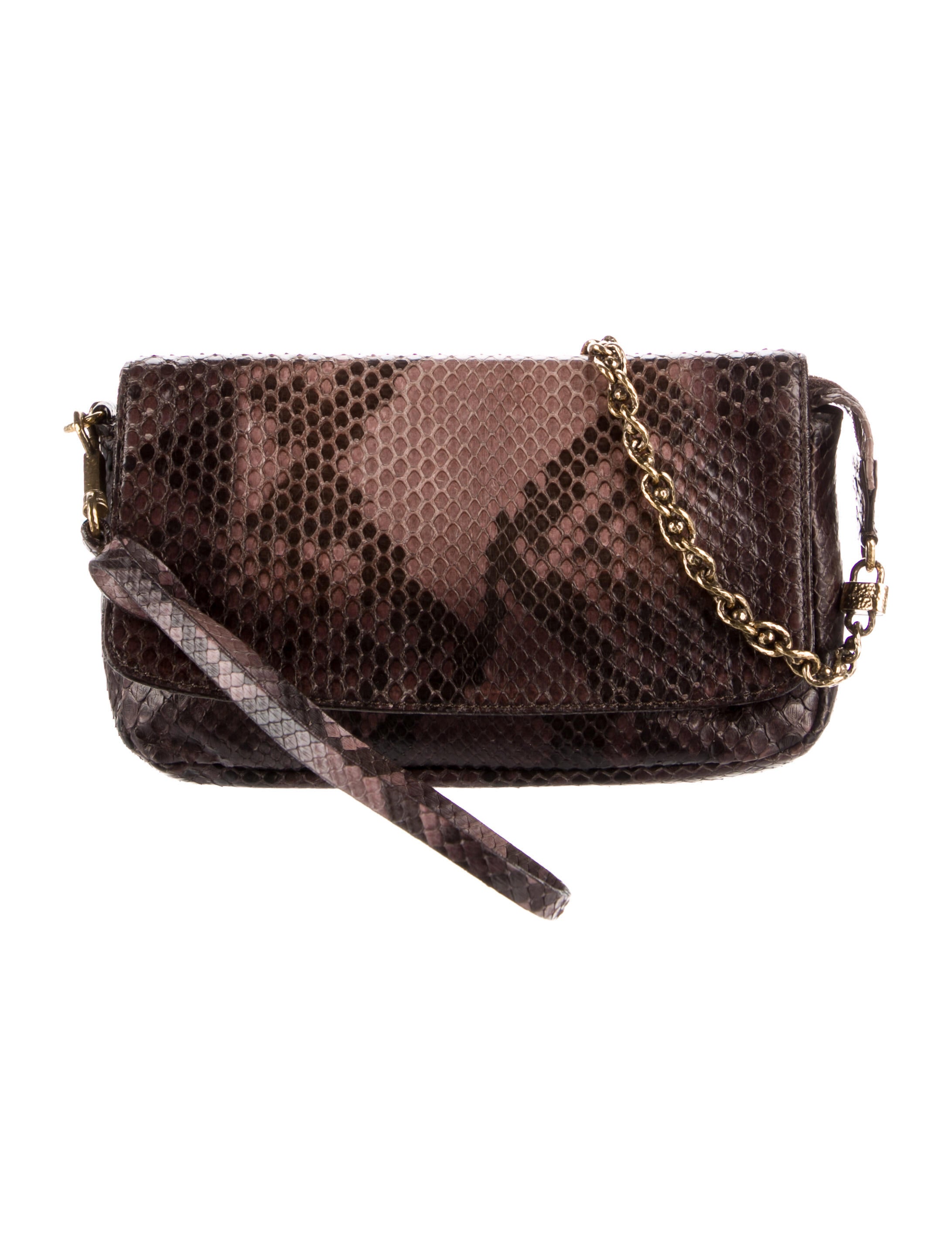 Louis Vuitton Python Chain Pochette - Brown Shoulder Bags, Handbags ...