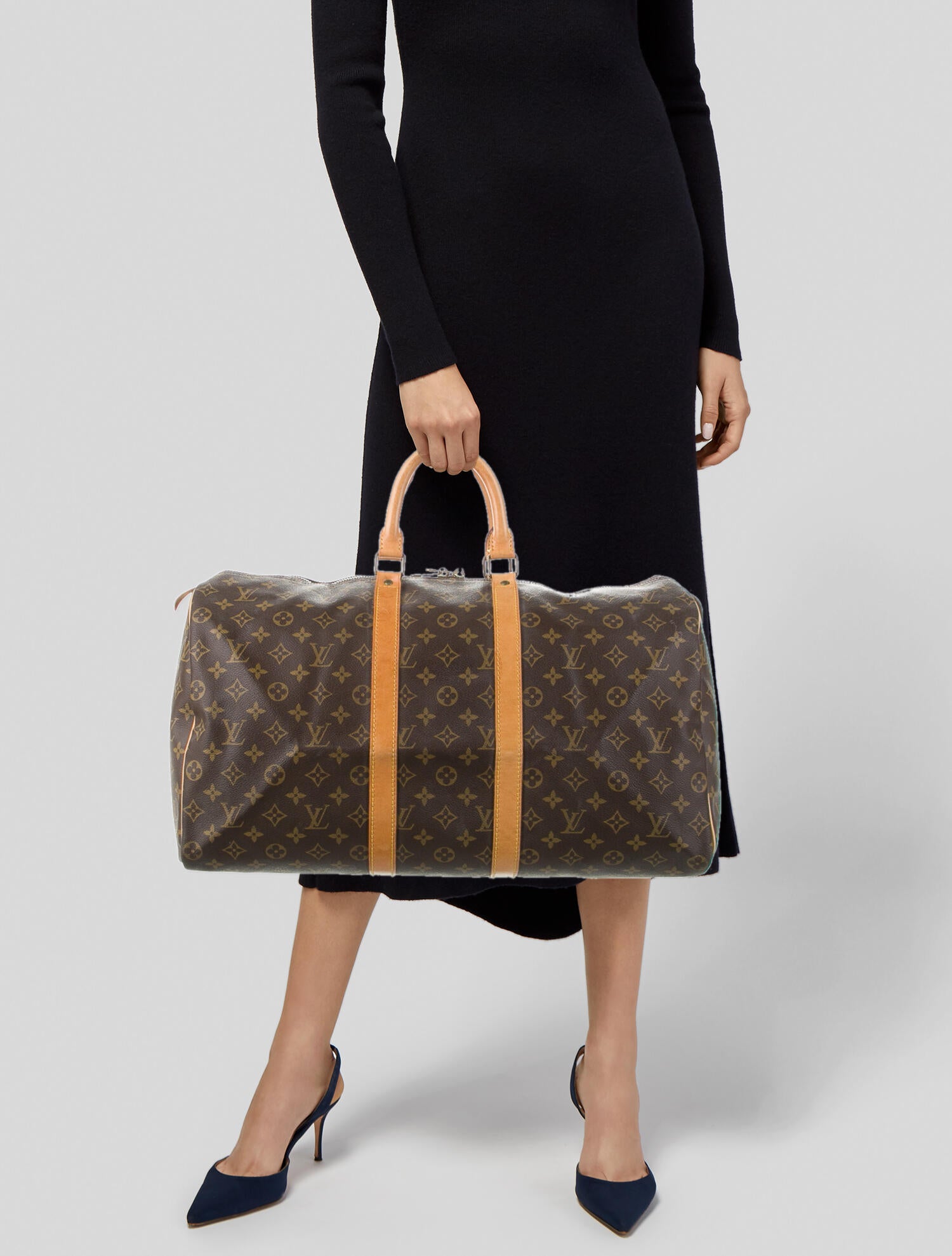 Louis Vuitton Vintage Monogram Keepall 45 Bandouliere - Brown Luggage ...