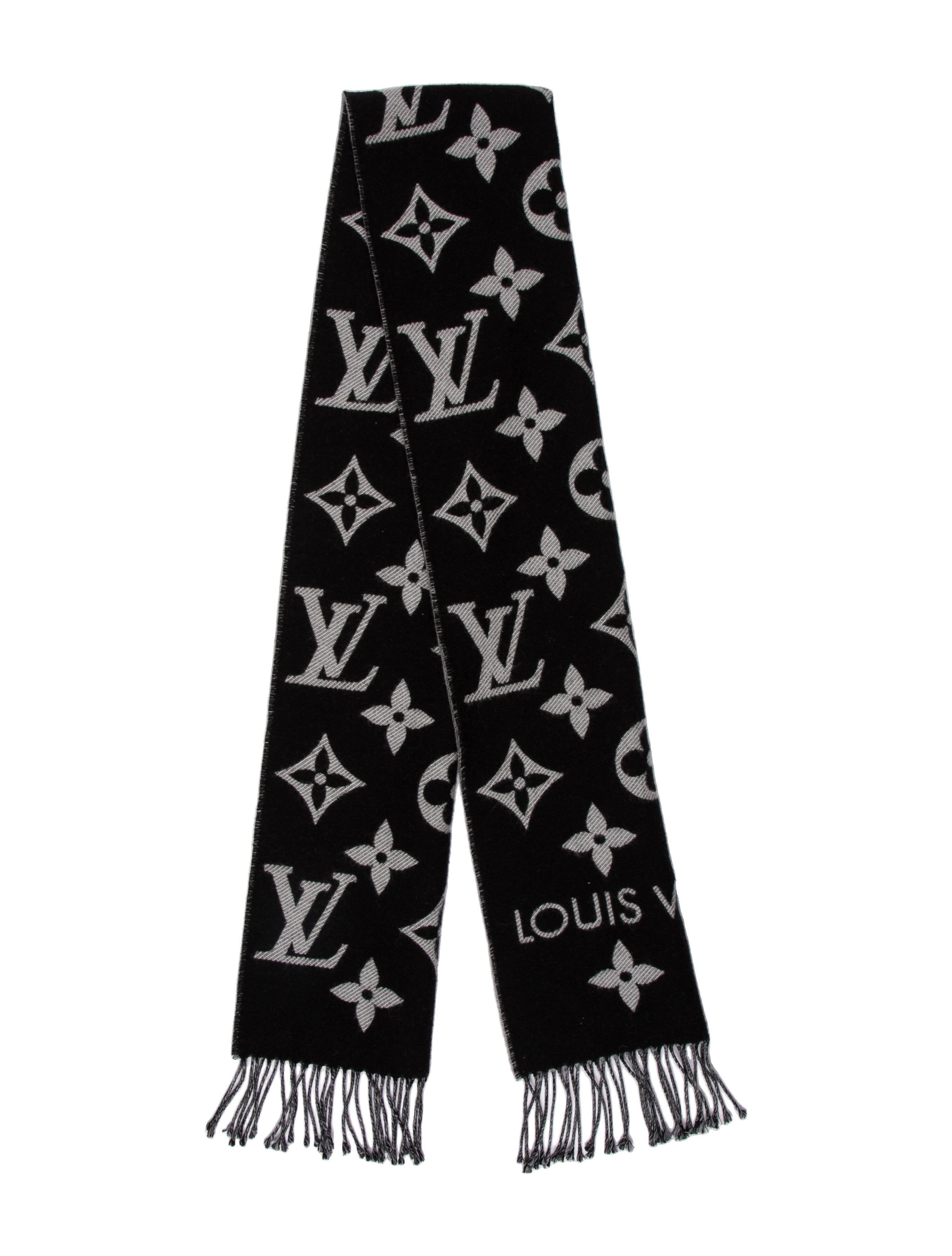 Louis Vuitton Logomania Shine Wool Scarf Wool Scarf - Pink Scarves and ...