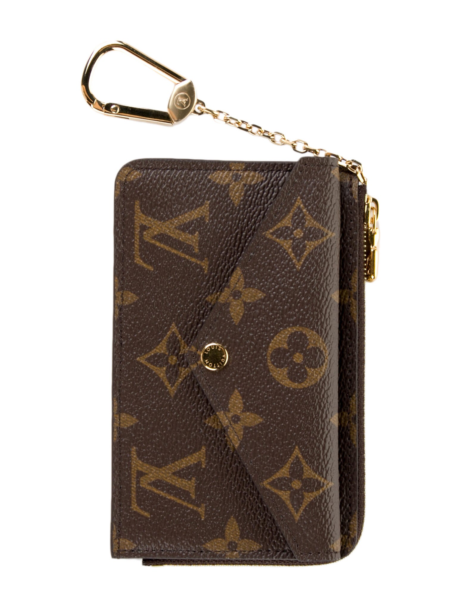 Louis Vuitton LV Monogram Coated Canvas Card Holder Recto Verso - Brown ...