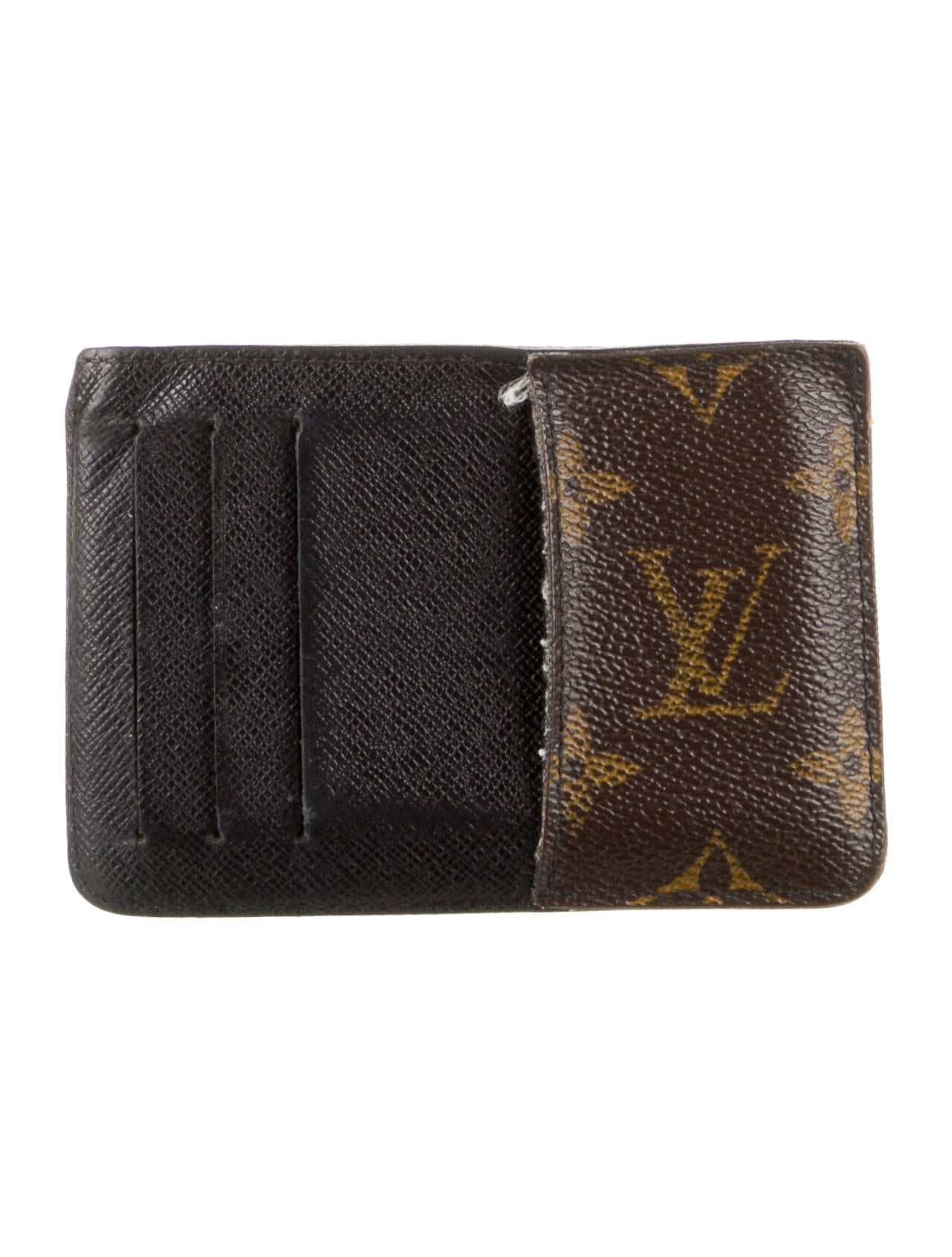 Louis Vuitton LV Monogram Coated Canvas Card Case - Brown Wallets ...