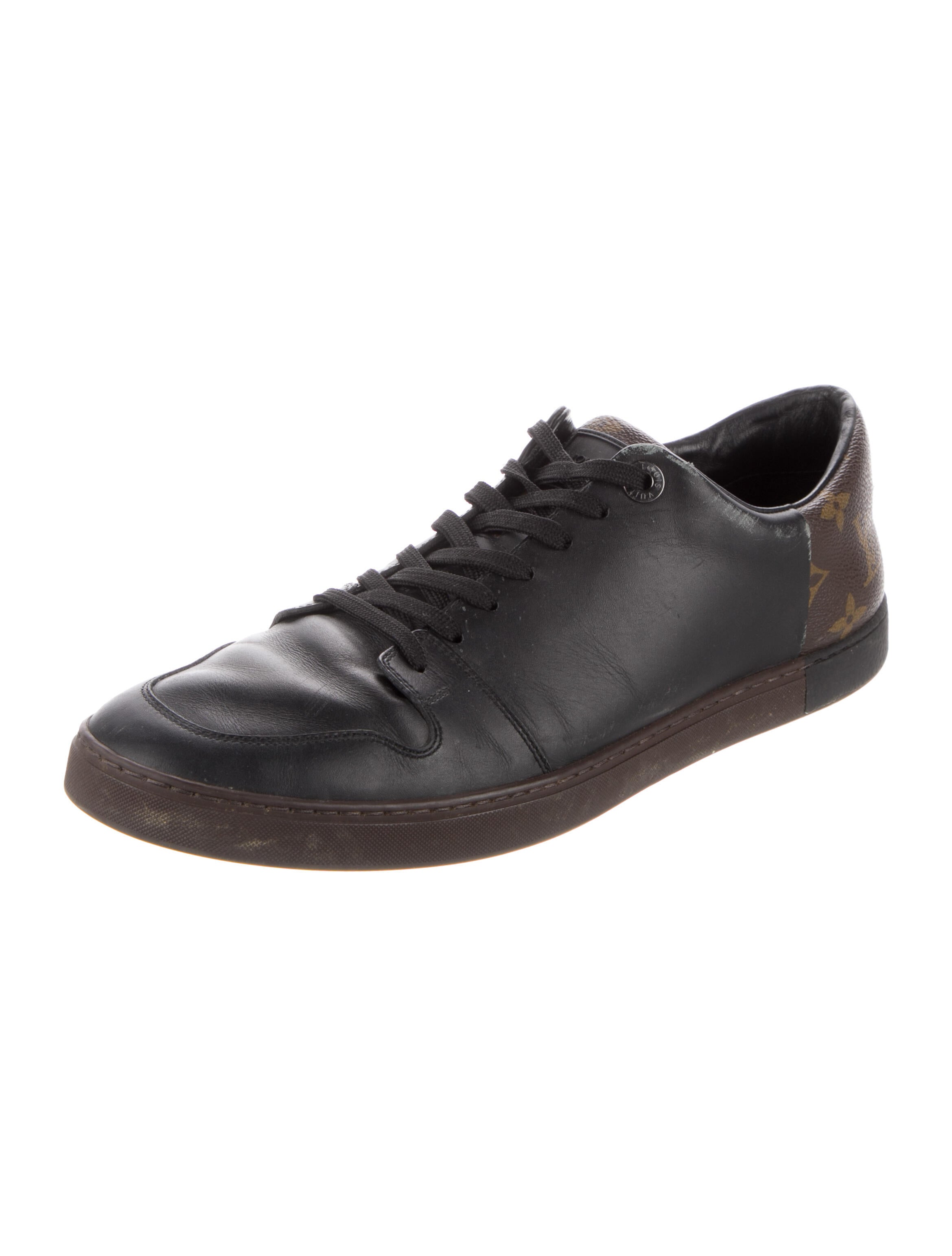 Louis Vuitton LV Monogram Leather Sneakers - Sneakers, Shoes | The RealReal