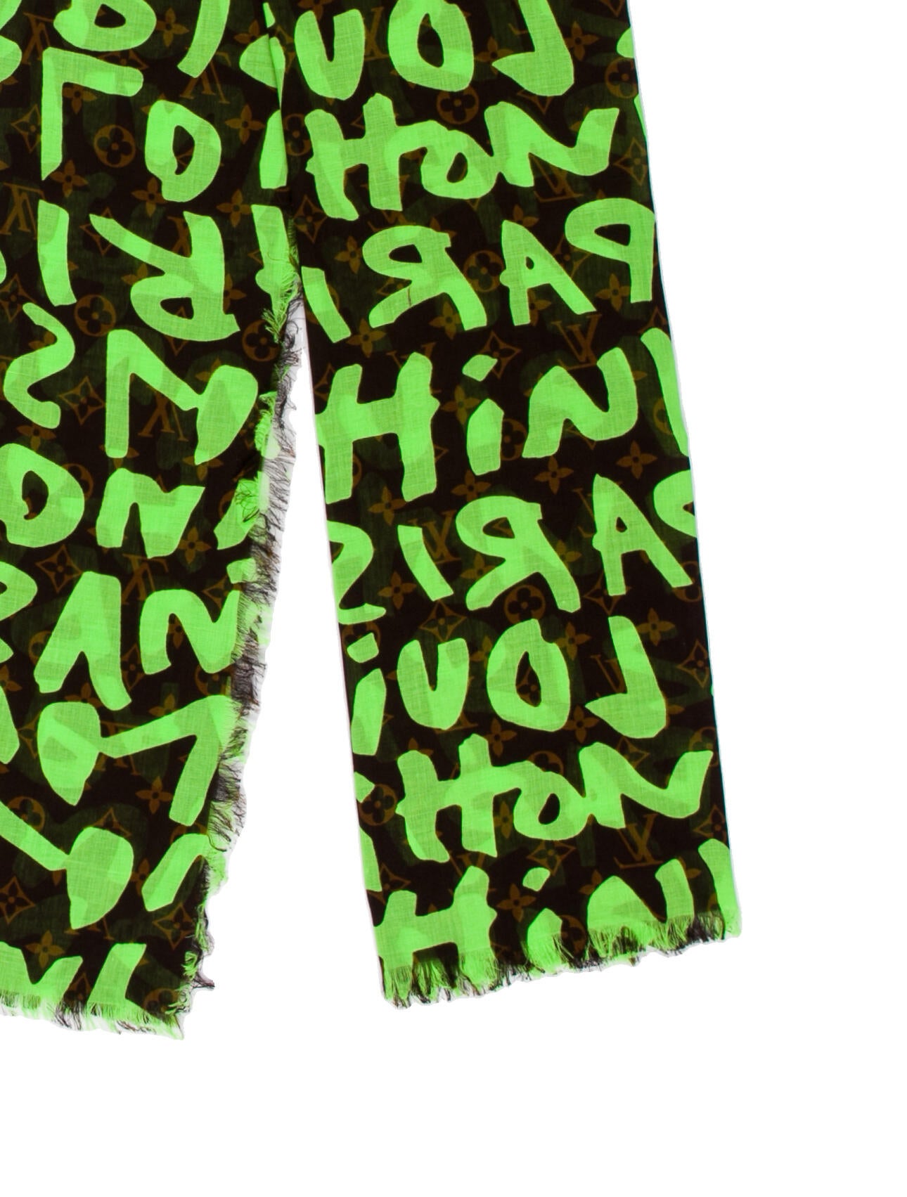 Louis Vuitton x Stephen Sprouse Graffiti Vintage Scarf - Green Scarves ...