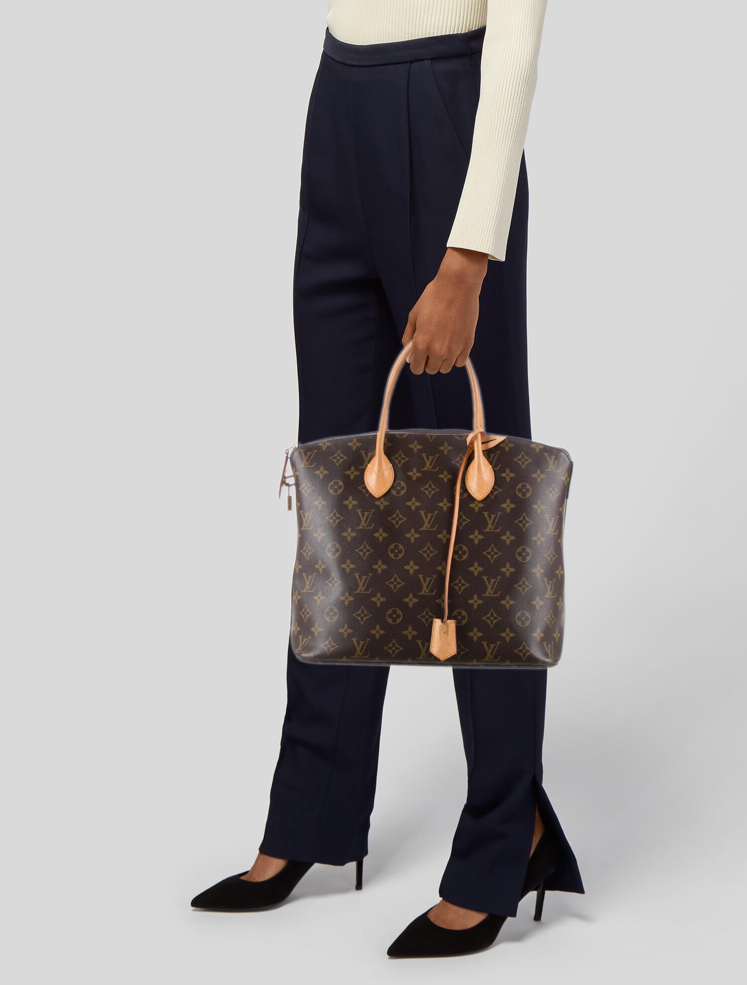 Louis Vuitton Monogram Lockit Vertical - Brown Handle Bags, Handbags ...