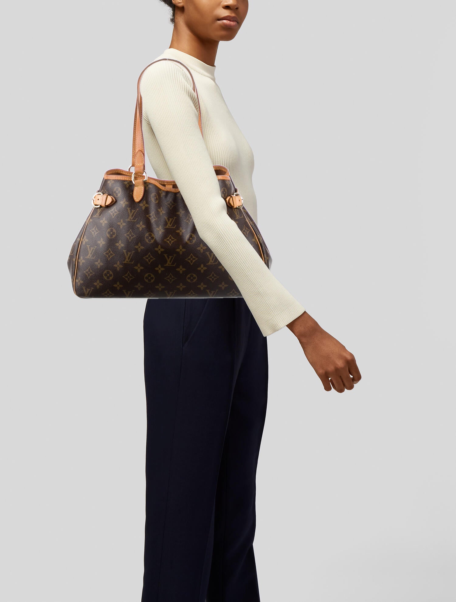 Louis Vuitton Vintage Monogram Batignolles Horizontal - Brown Totes ...