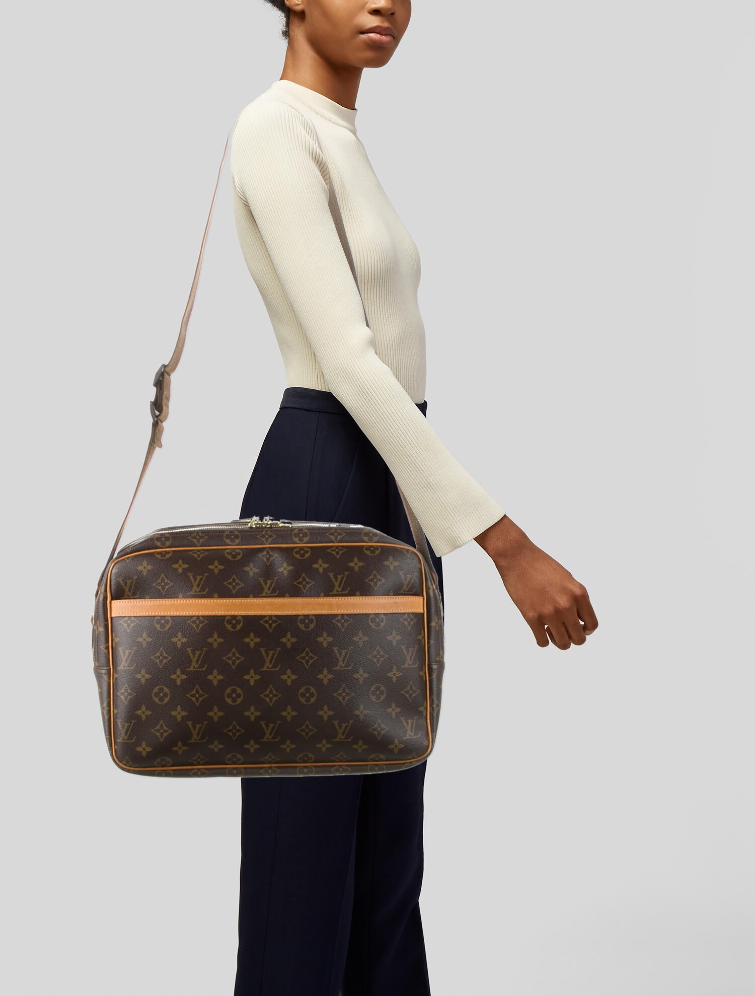 Louis Vuitton Monogram Reporter GM - Brown Crossbody Bags, Handbags ...