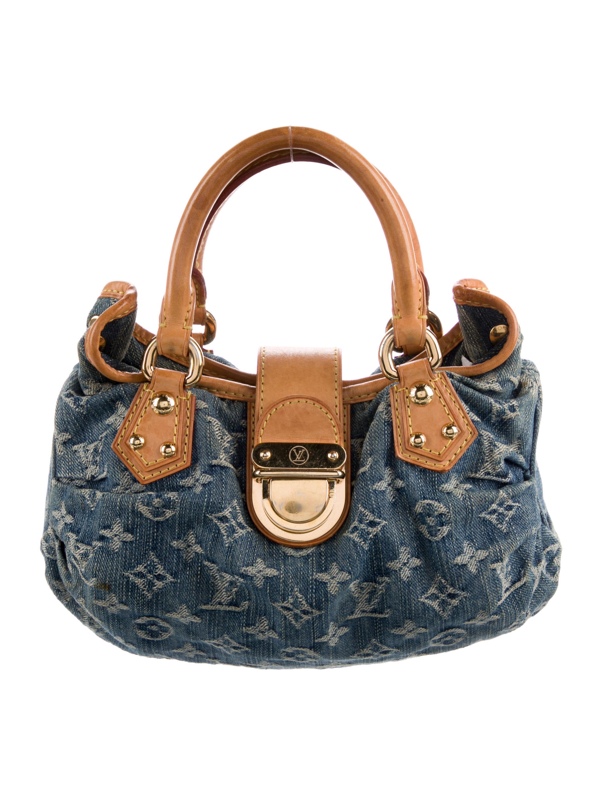 Louis Vuitton Monogram Denim Pleaty Bag - Blue Handle Bags, Handbags ...