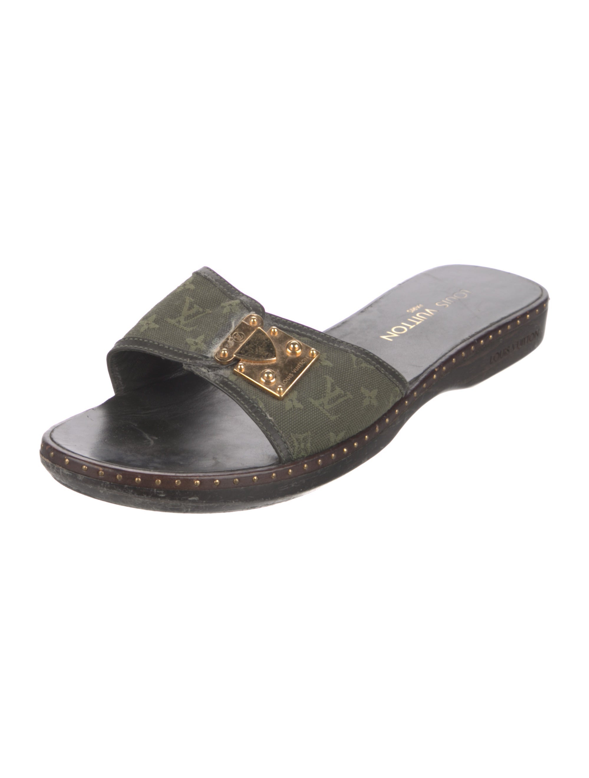 Louis Vuitton LV Monogram Slides - Green Sandals, Shoes - LOU780573 ...