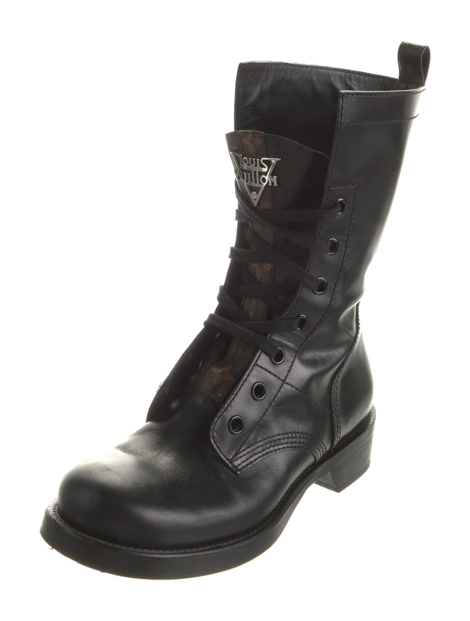 Louis Vuitton Leather Combat Boots - Black Boots, Shoes - LOU794207 ...