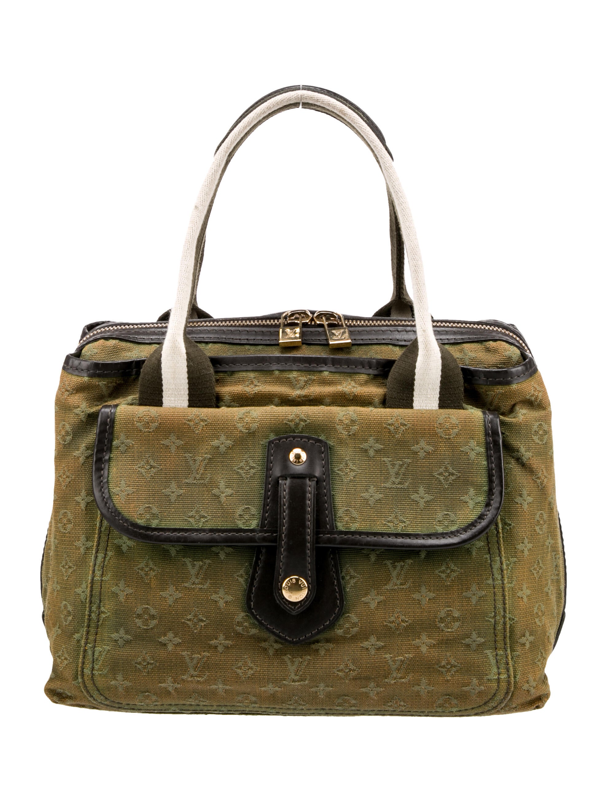 Louis Vuitton Monogram Mini Lin Sac Mary Kate - Green Handle Bags ...