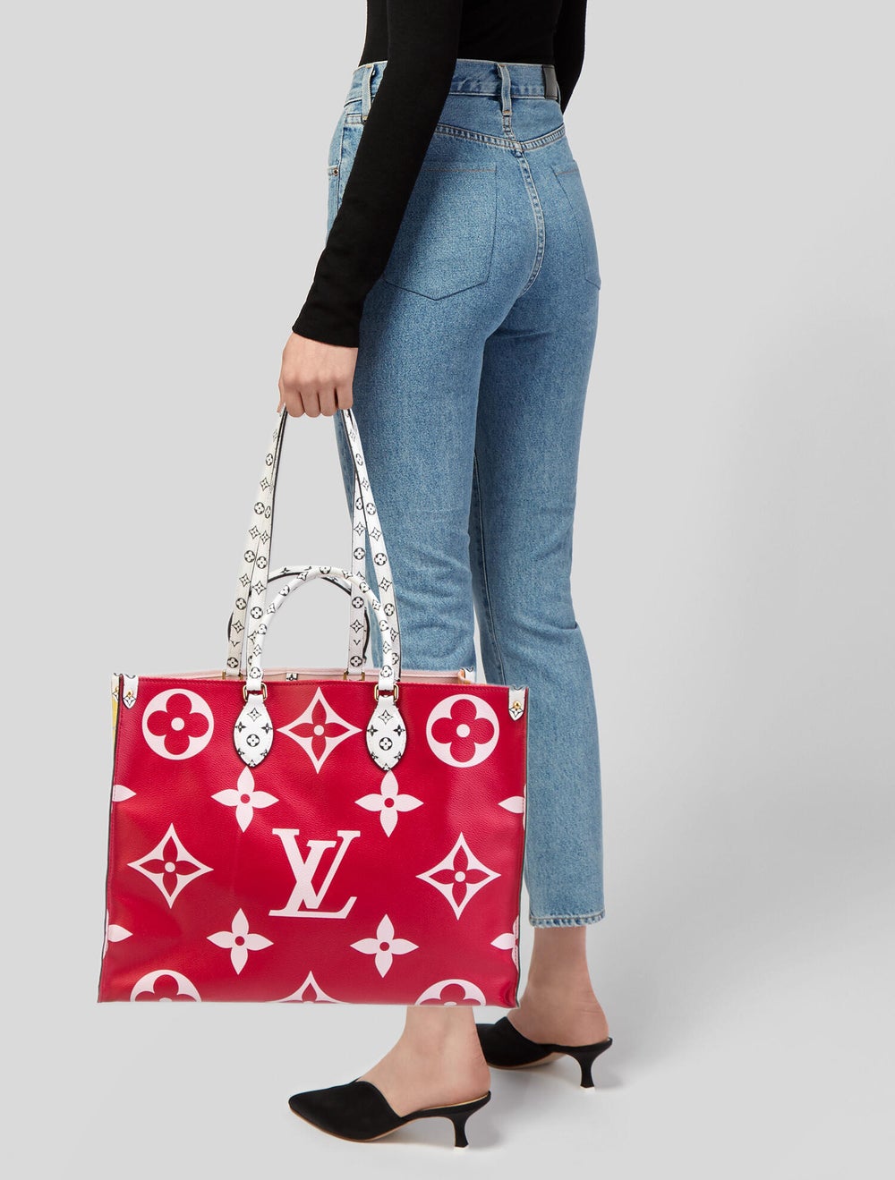 Louis Vuitton Reverse Monogram Giant OnTheGo GM - Red Totes, Handbags ...