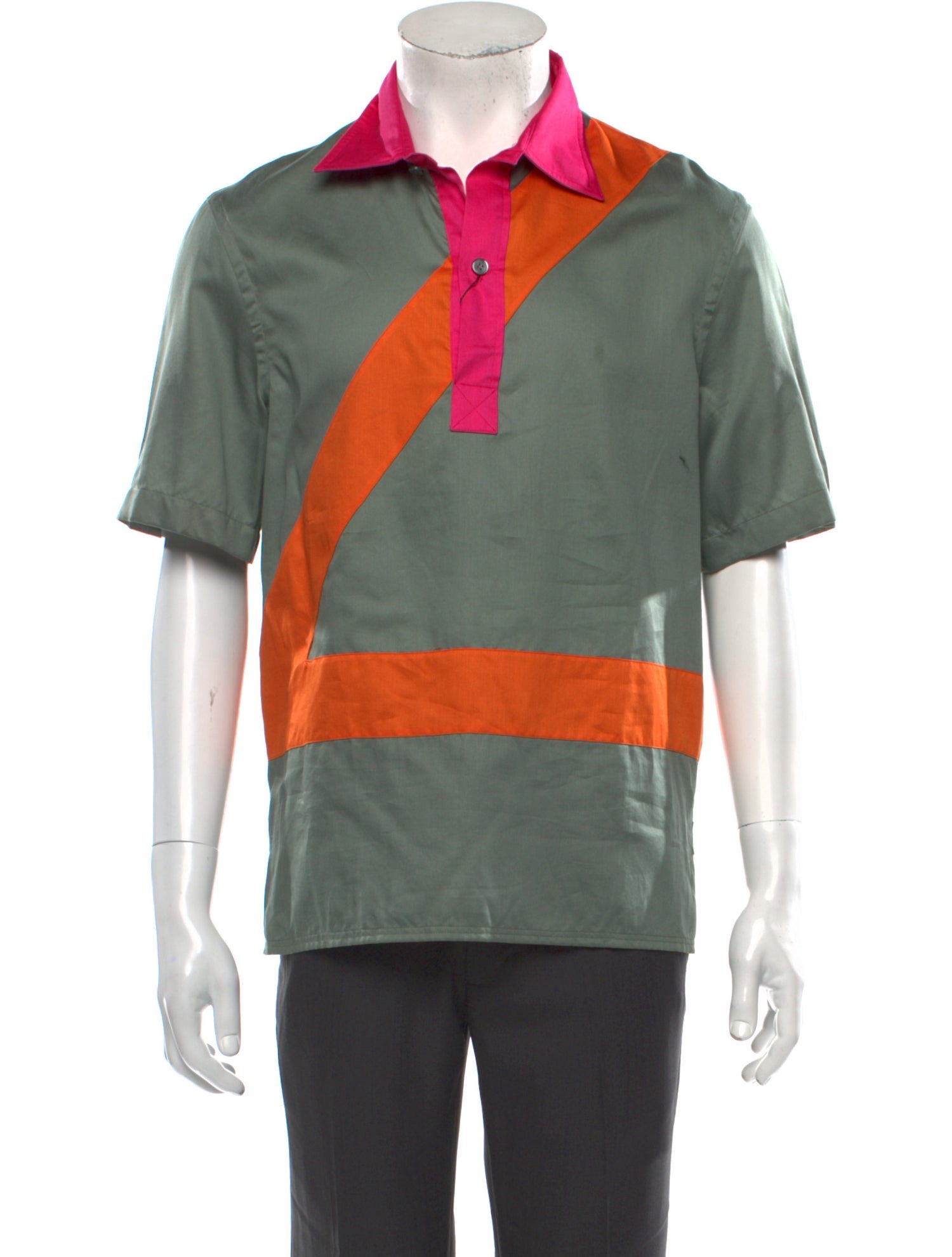 Louis Vuitton 2015 Colorblock Pattern Polo Shirt w/ Tags - Grey Polos ...