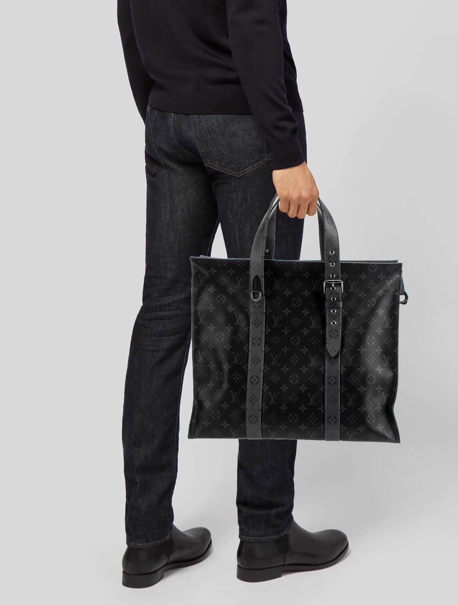 Louis Vuitton Monogram Eclipse Reverse New Cabas Zippe GM - Black Totes ...