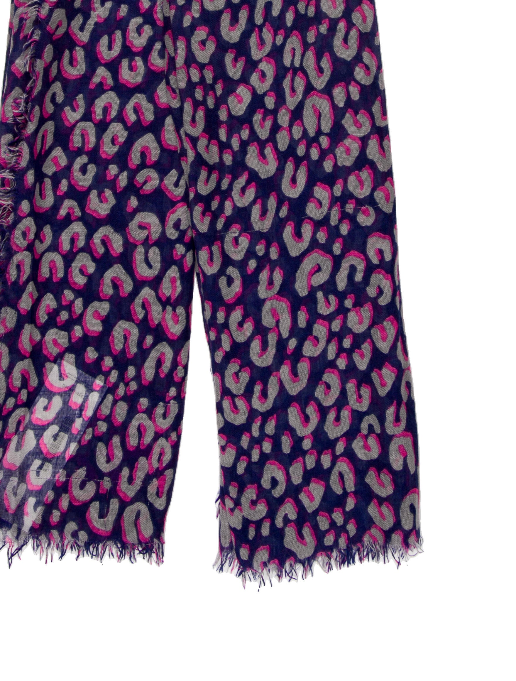 Louis Vuitton Sprouse Leopard Print Printed Shawl - Blue Scarves and ...