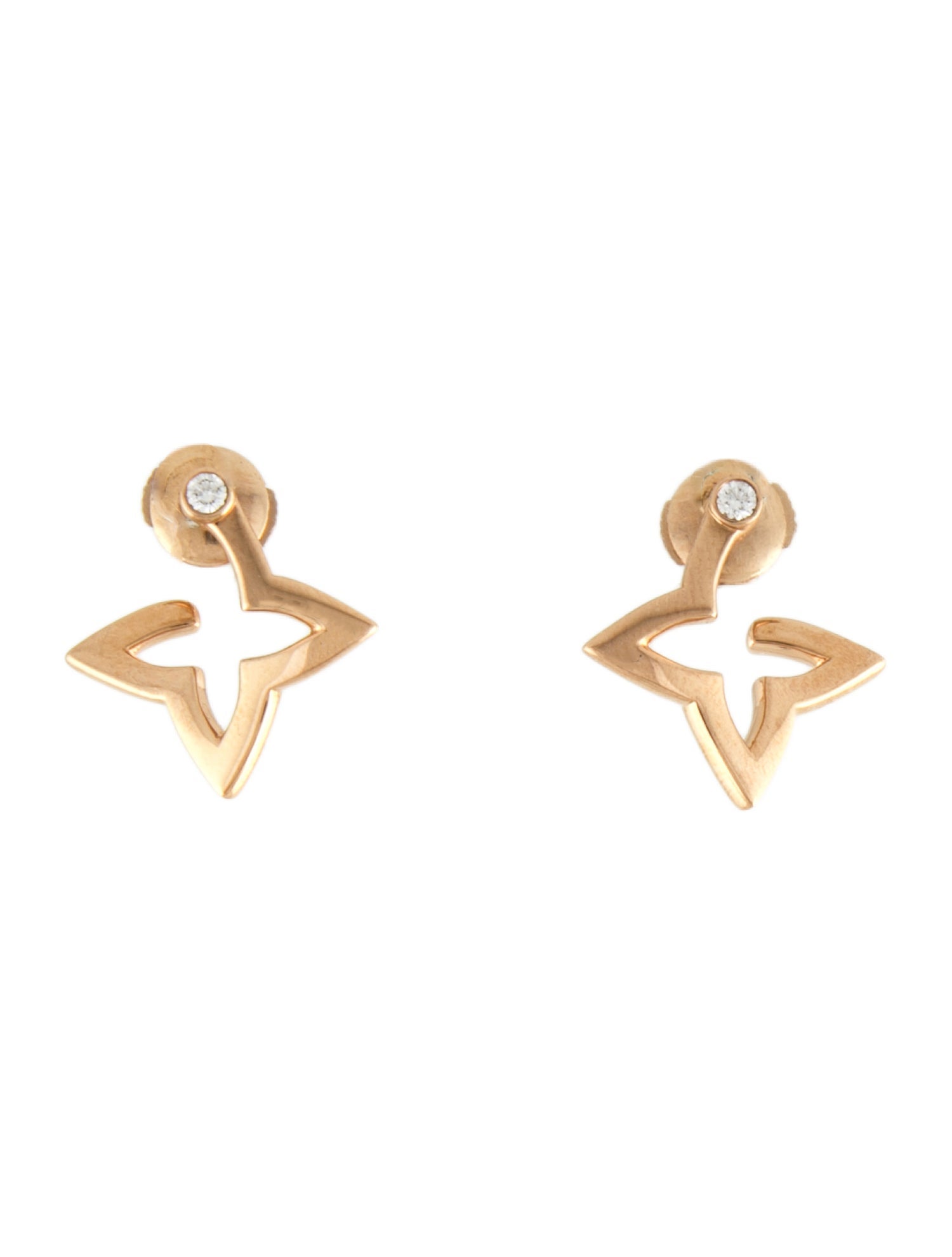 Louis Vuitton 18K Diamond Blossom Mini Hoops - 18K Rose Gold Hoop ...