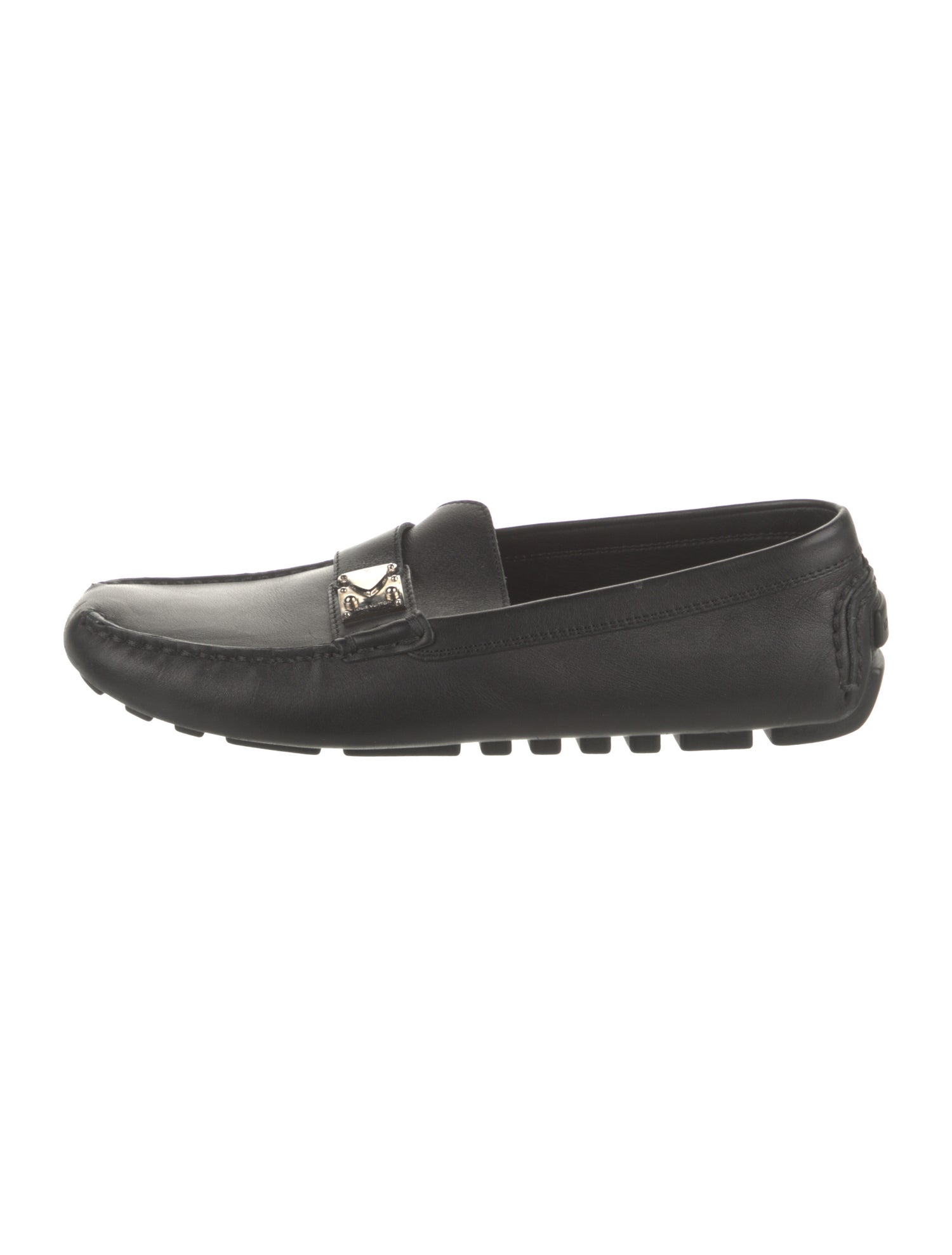 Louis Vuitton Leather Loafers - Black Flats, Shoes - LOU828753 | The ...