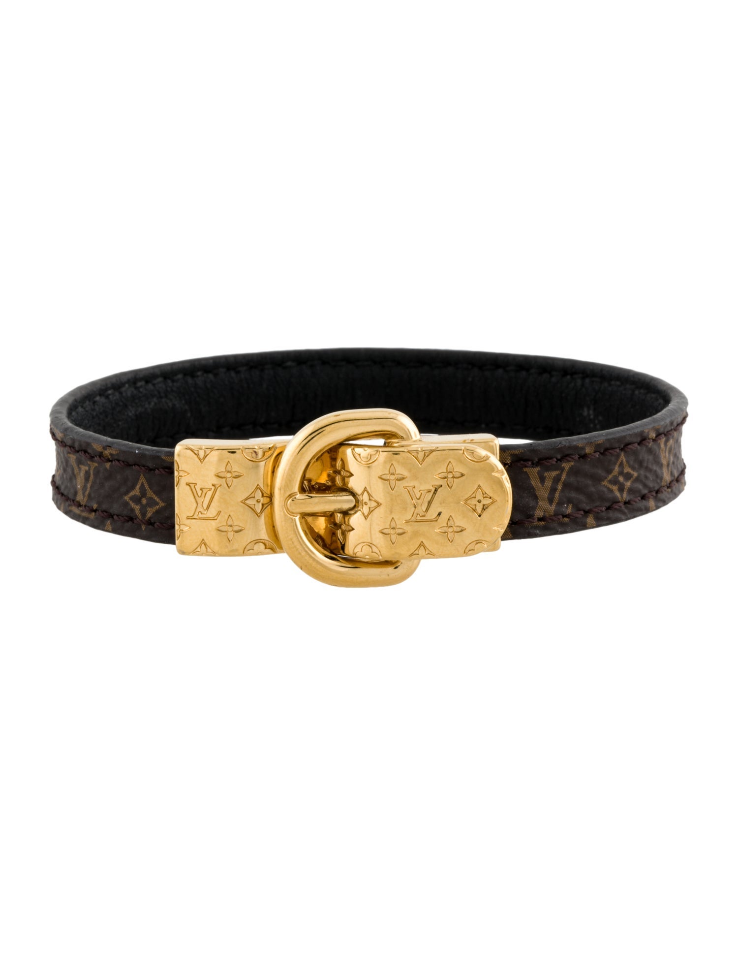 Louis Vuitton Monogram Bracelet - Brown, Brass Bangle, Bracelets ...