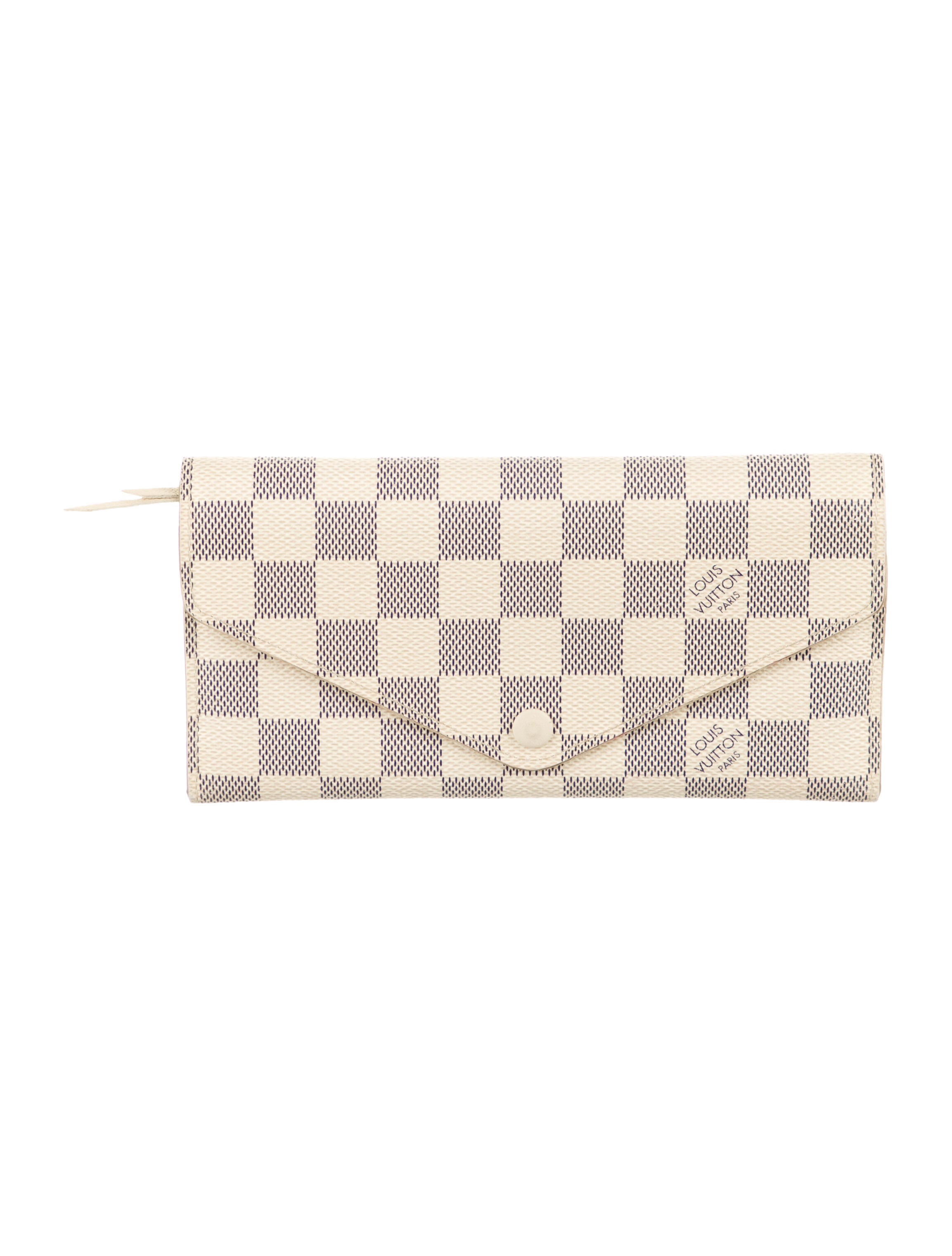 Louis Vuitton 2020 Damier Azur Pattern Clemence Wallet - Neutrals ...