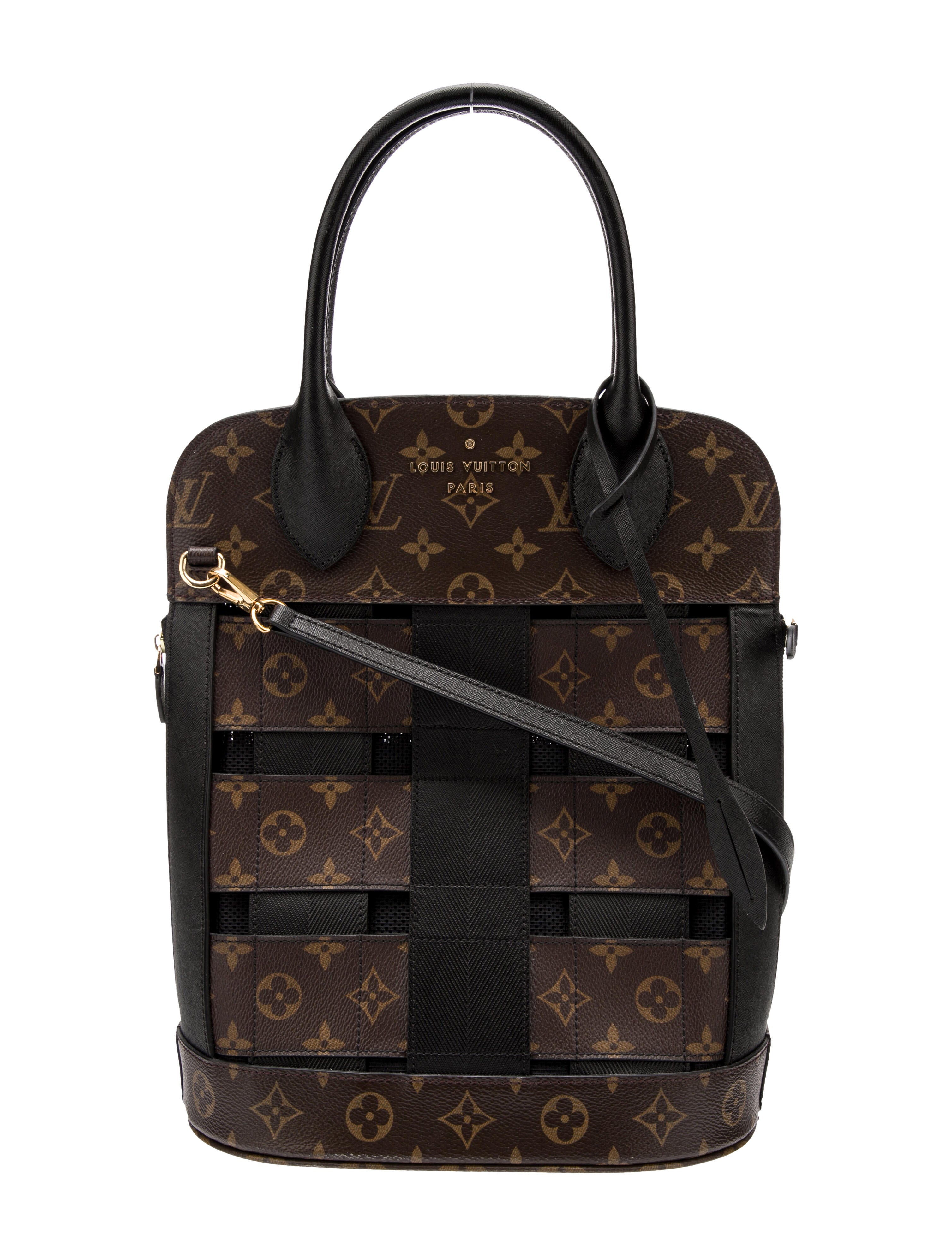 Louis Vuitton Monogram Tressage Tote MM - Brown Handle Bags, Handbags ...